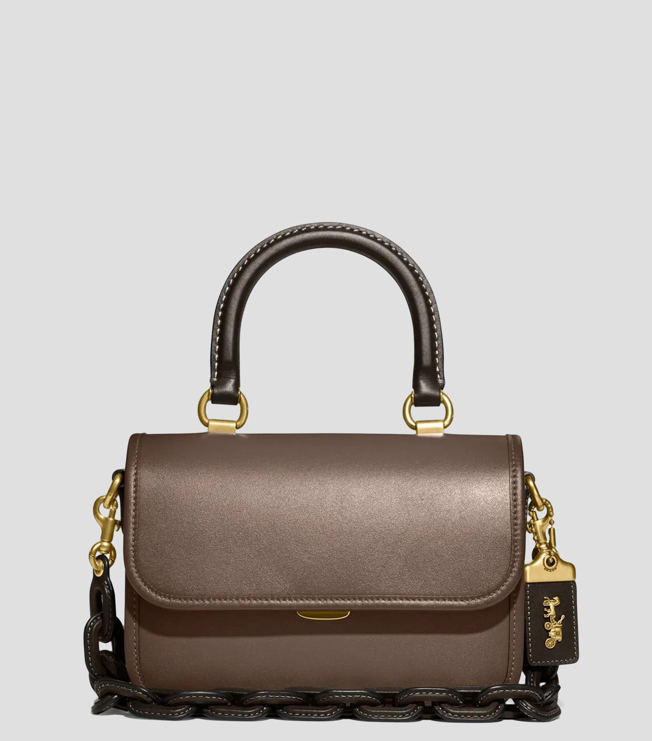 Coach Bolsa shoulder café en piel Mujer |El Palacio de Hierro