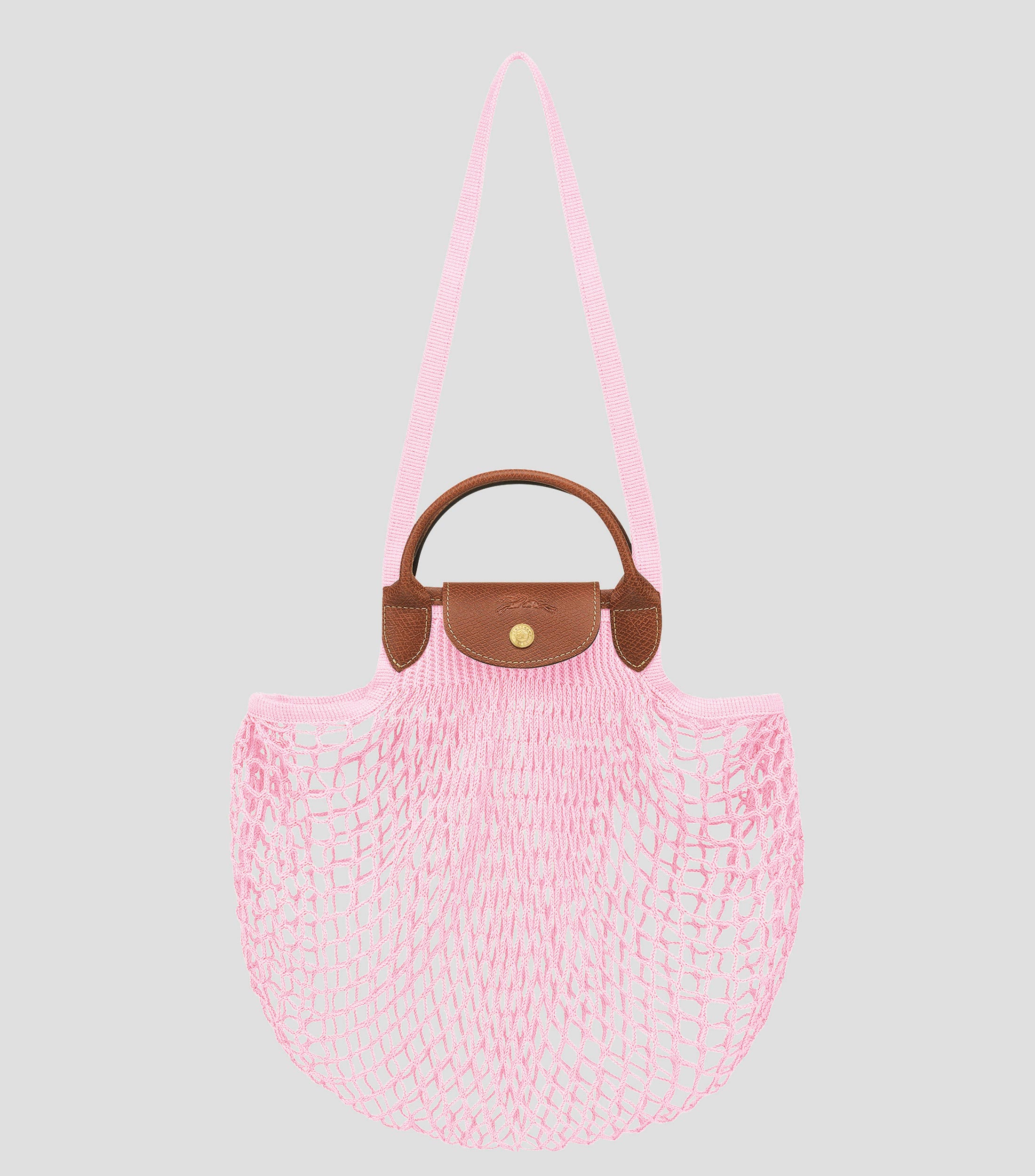 Longchamp: Bolso Shoulder rosa Le Pliage Filet texturizado Mujer | El ...