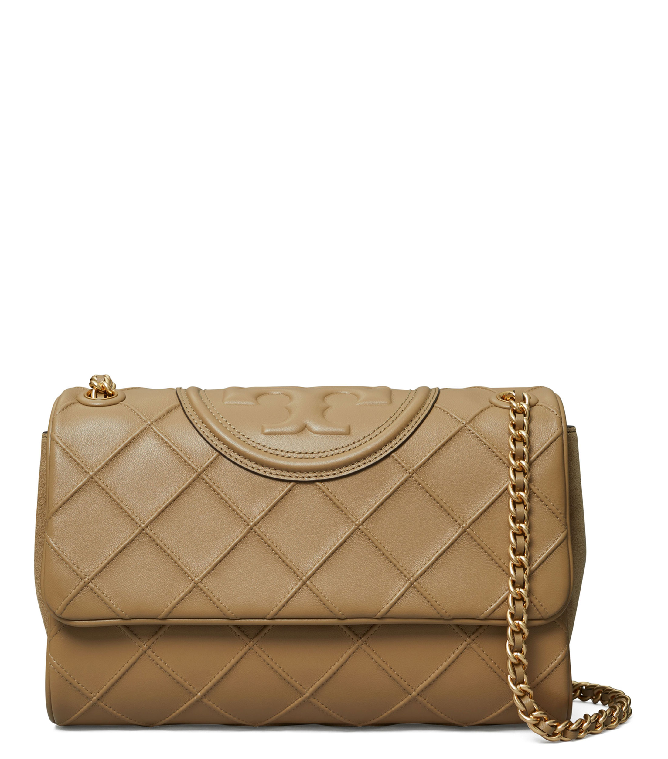 Tory Burch: Bolso Shoulder Kaki en Piel Fleming Soft Mujer | El Palacio de Hierro