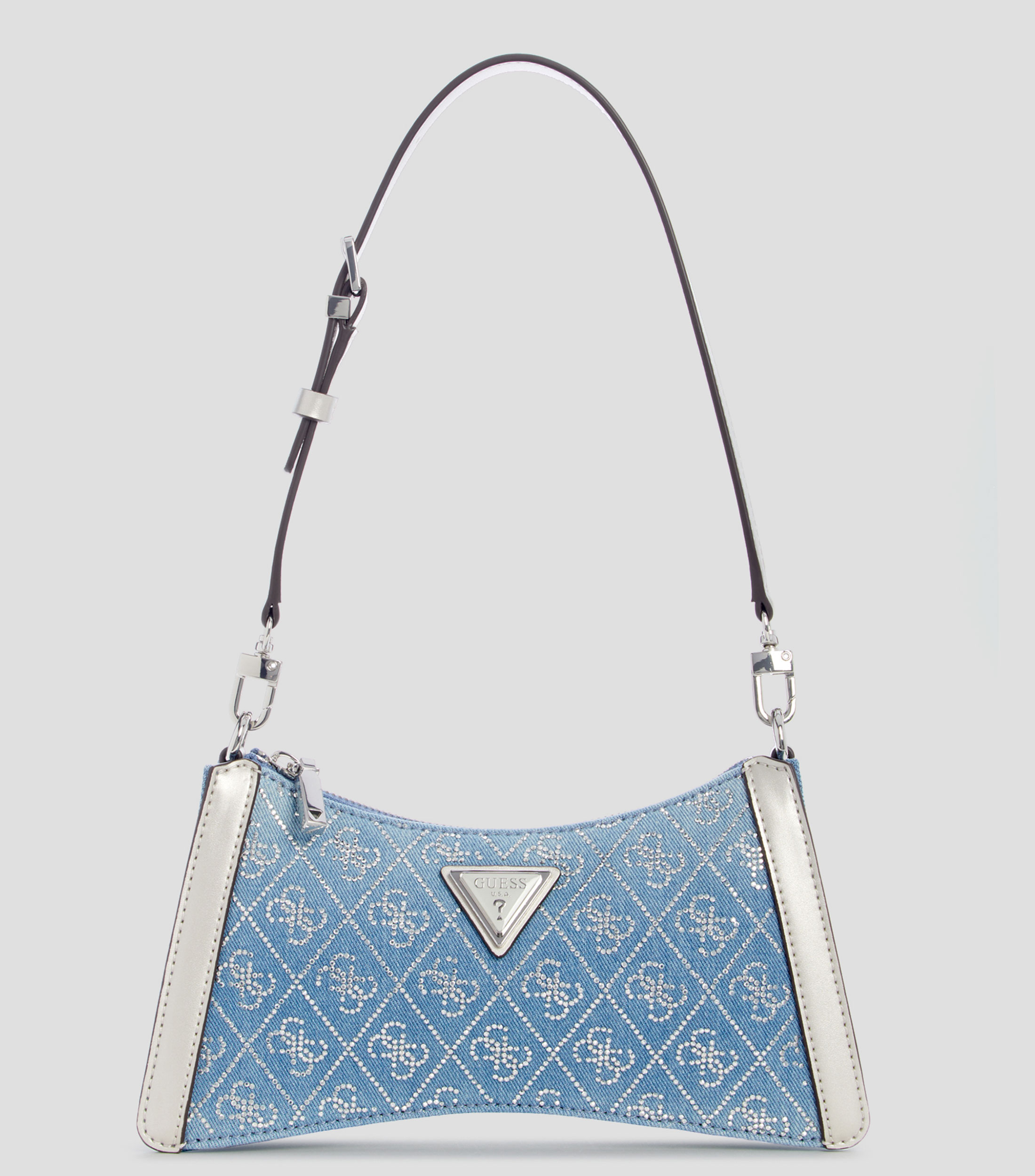 Guess: Bolso shoulder azul Dili texturizado Mujer | El Palacio de Hierro