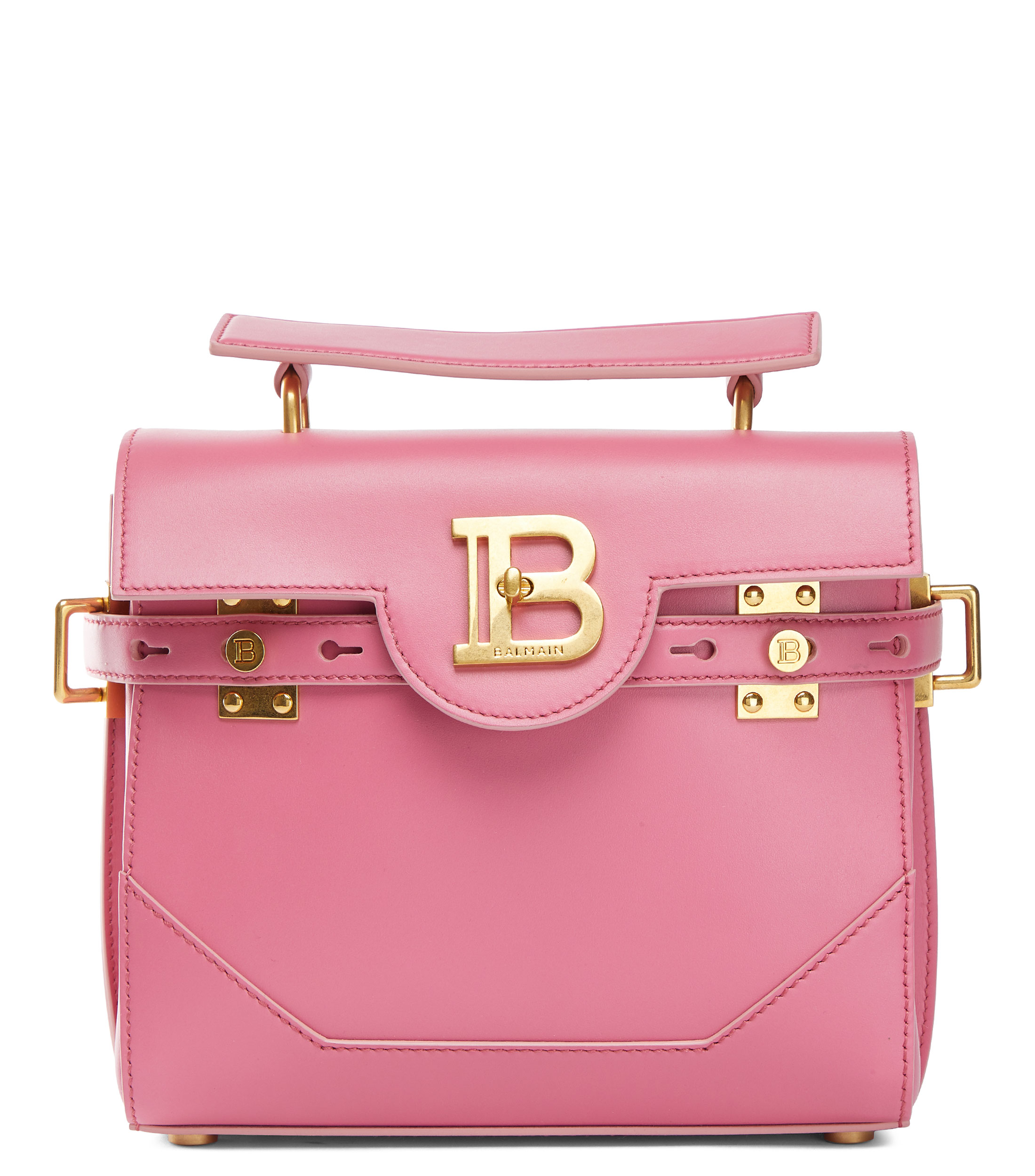 Balmain: Bolso Satchel rosa en piel Mujer | El Palacio de Hierro