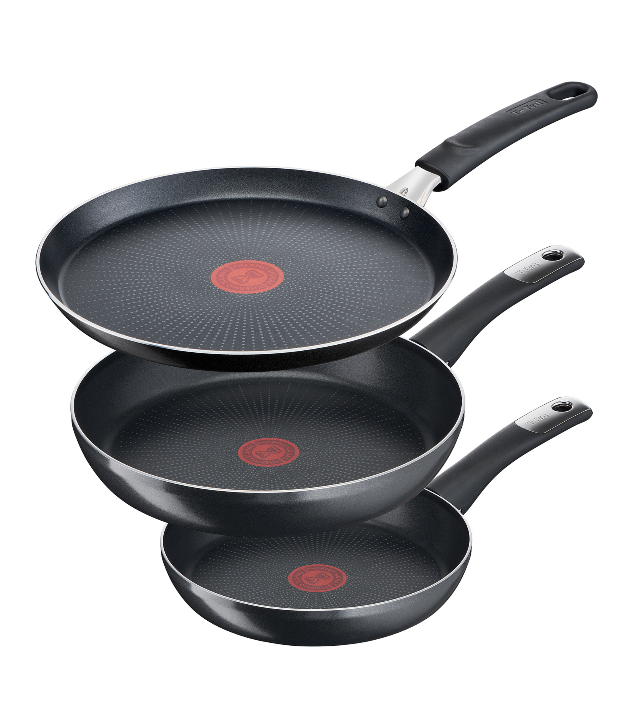 T-fal: Set 3 sartenes en aluminio Hard Titanium Plus | El Palacio de Hierro