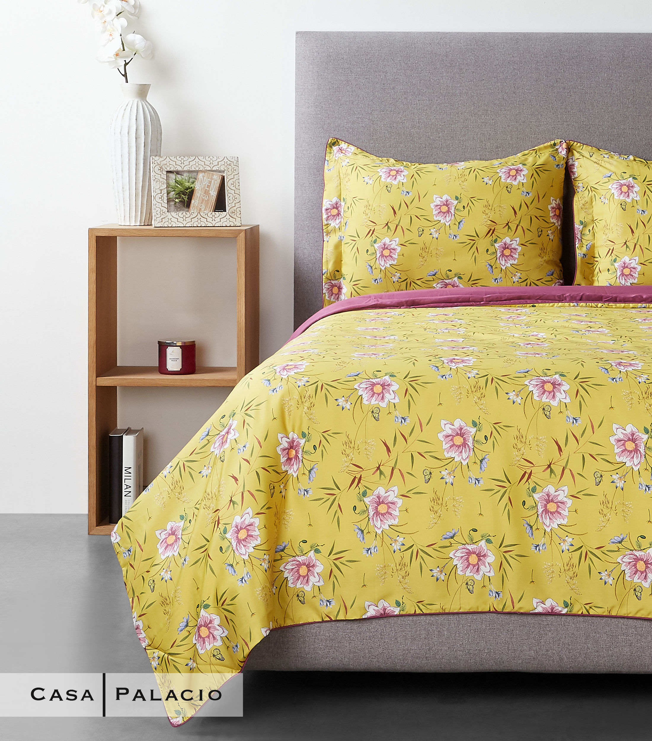 Chester & Peck Juego de funda para Duvet Queen Size satín Gold |El ...