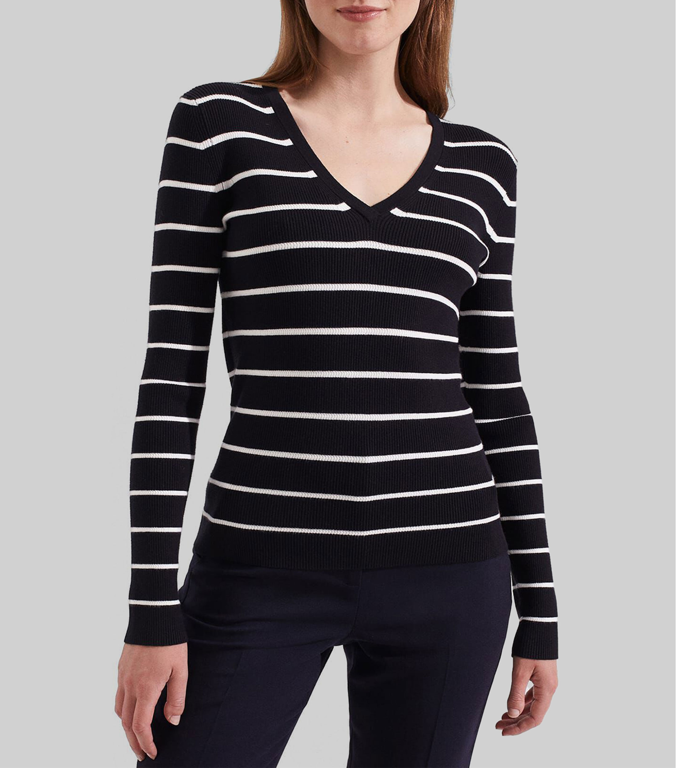 Hobbs: Playera de rayas con manga larga Mujer | El Palacio de Hierro