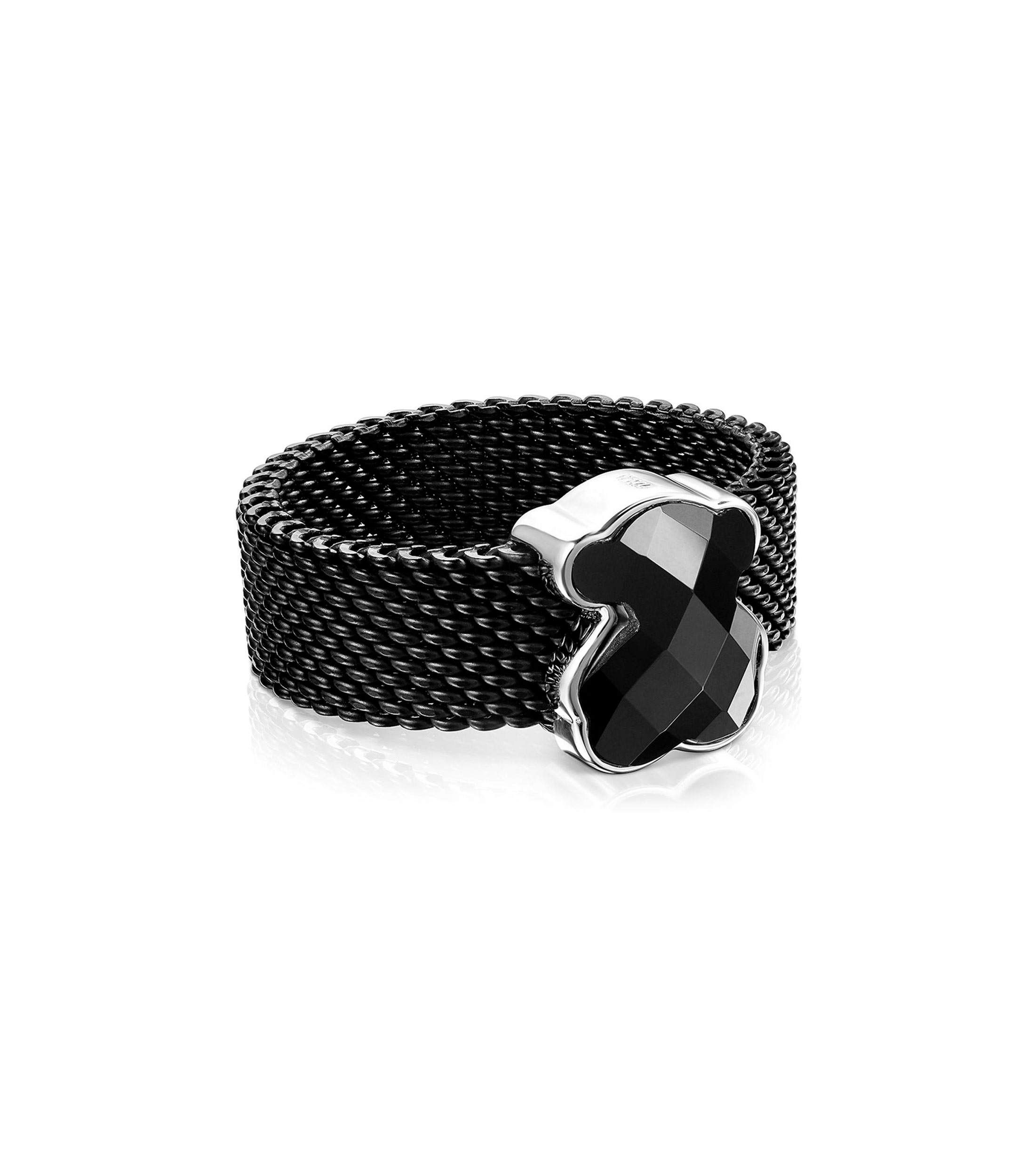 Tous Anillo Mesh Color con ónix Mujer Talla: 7 - El Palacio de Hierro