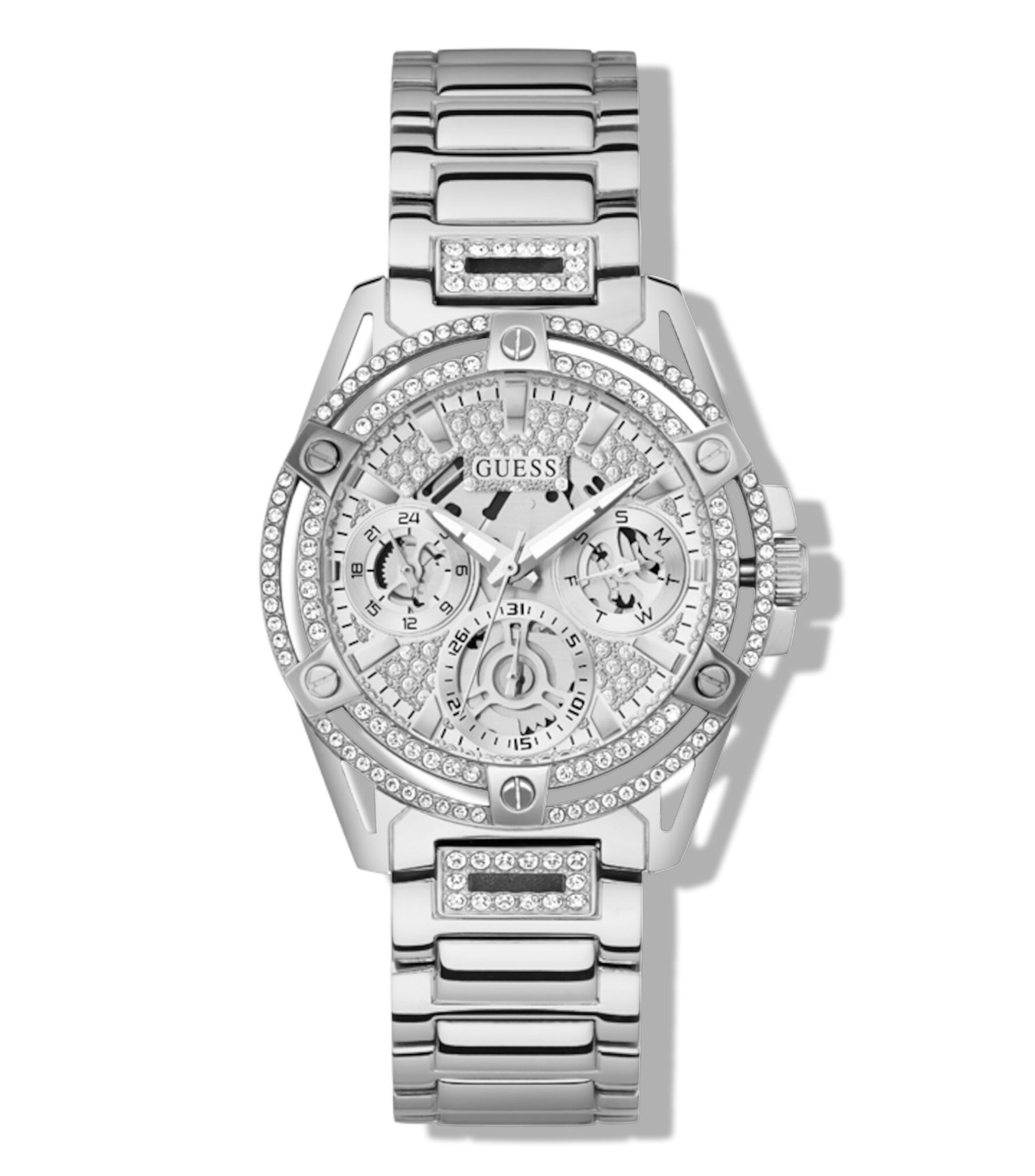 Guess Reloj para Mujer Queen de Vestir, Plateado - El Palacio de Hierro