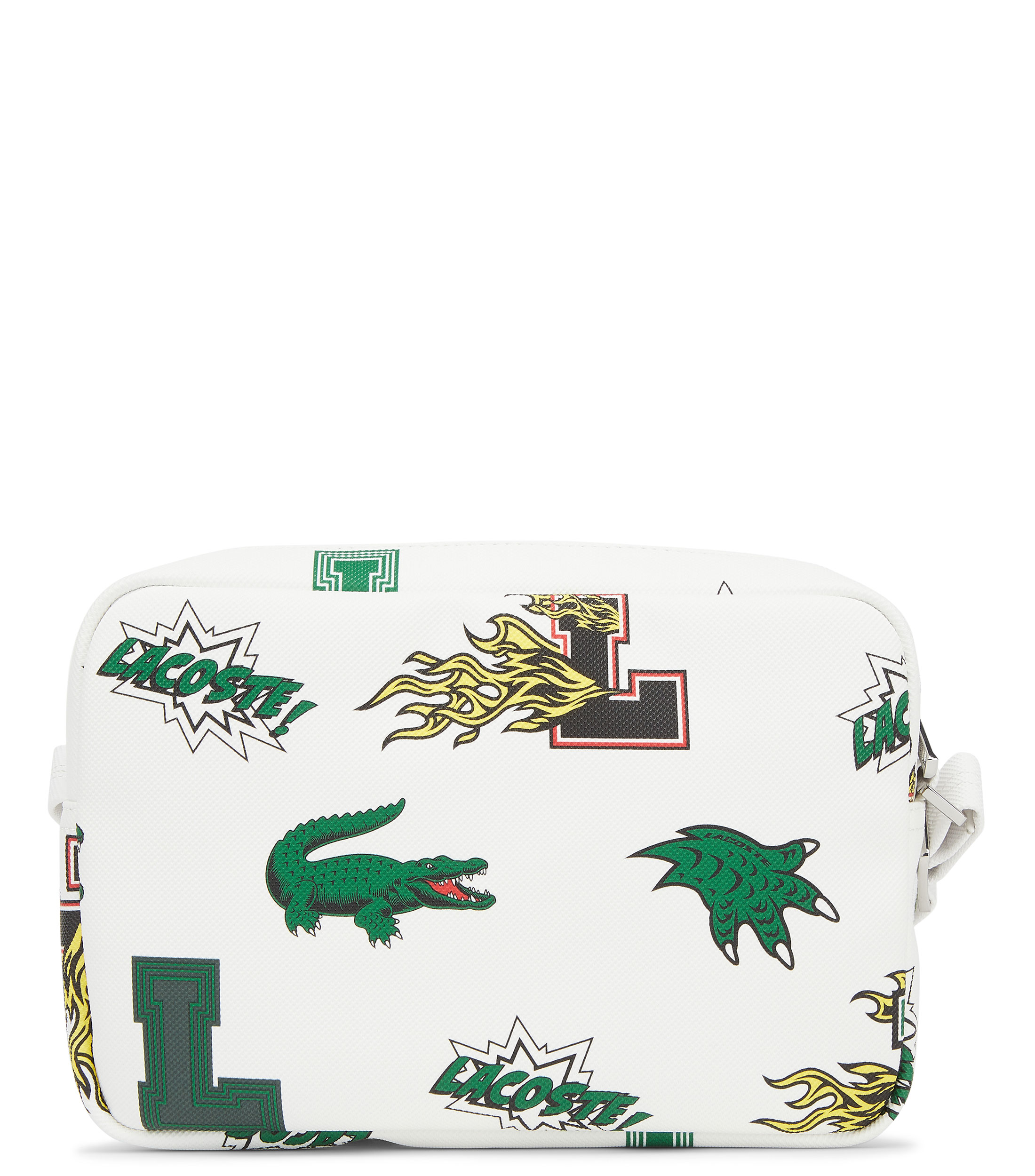 Lacoste: Bolso crossbody Blanco Croc Allover estampado Hombre | El ...