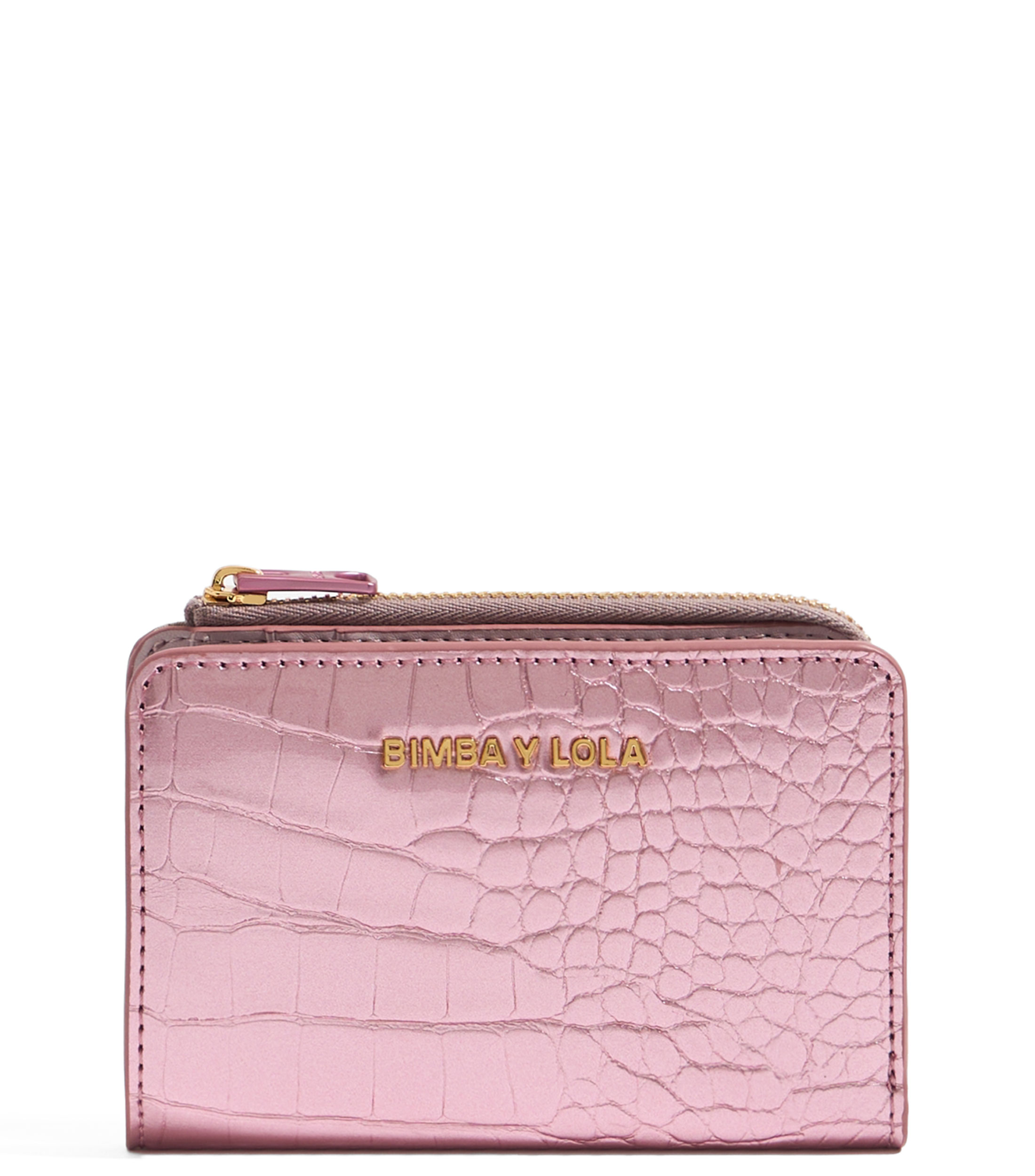 Bimba y Lola: Cartera grabado cocodrilo rosa claro Mujer | El Palacio ...