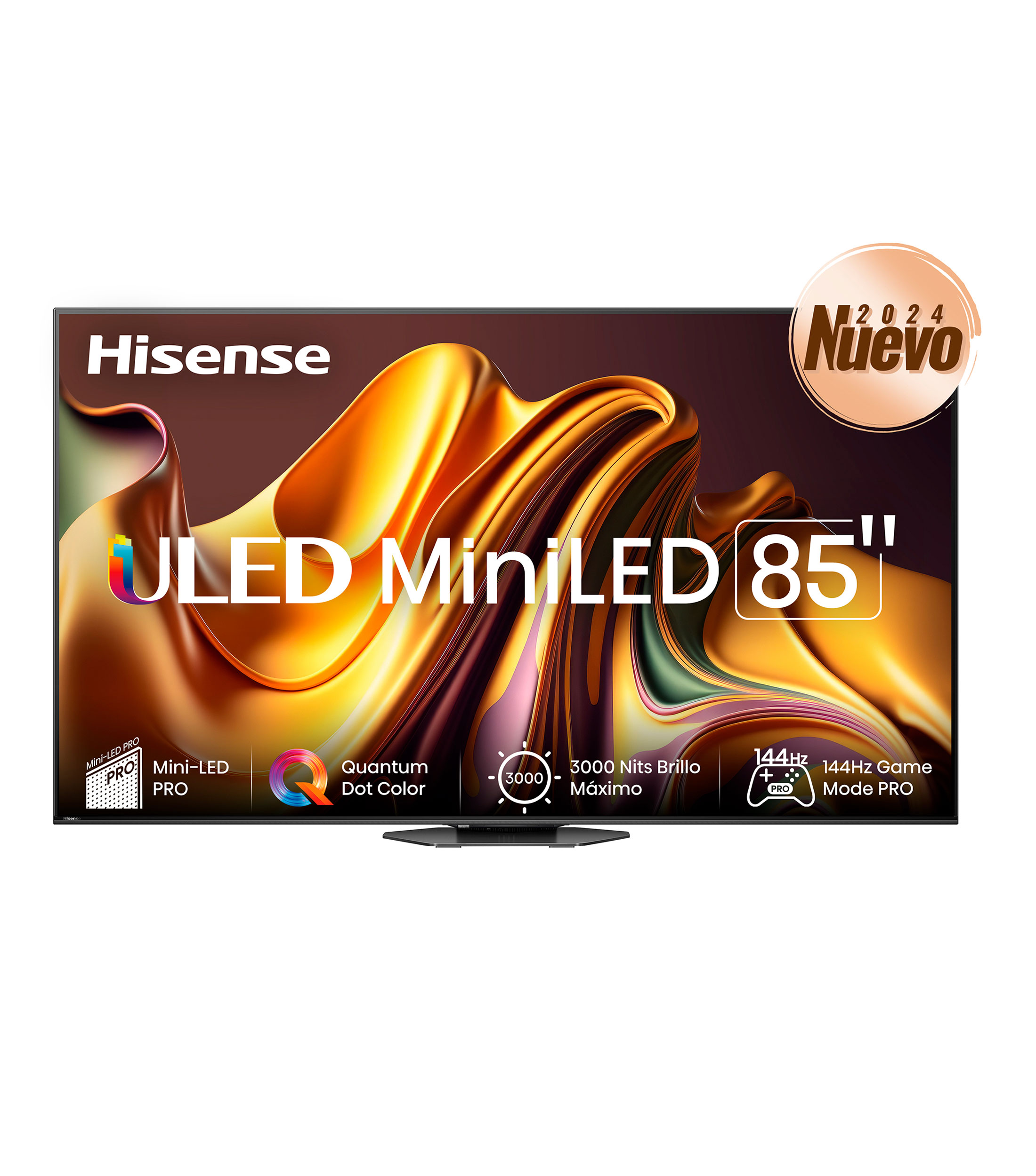Hisense: Pantalla 85 pulgadas Plana Mini LED 4K Google TV 85U8N | El ...