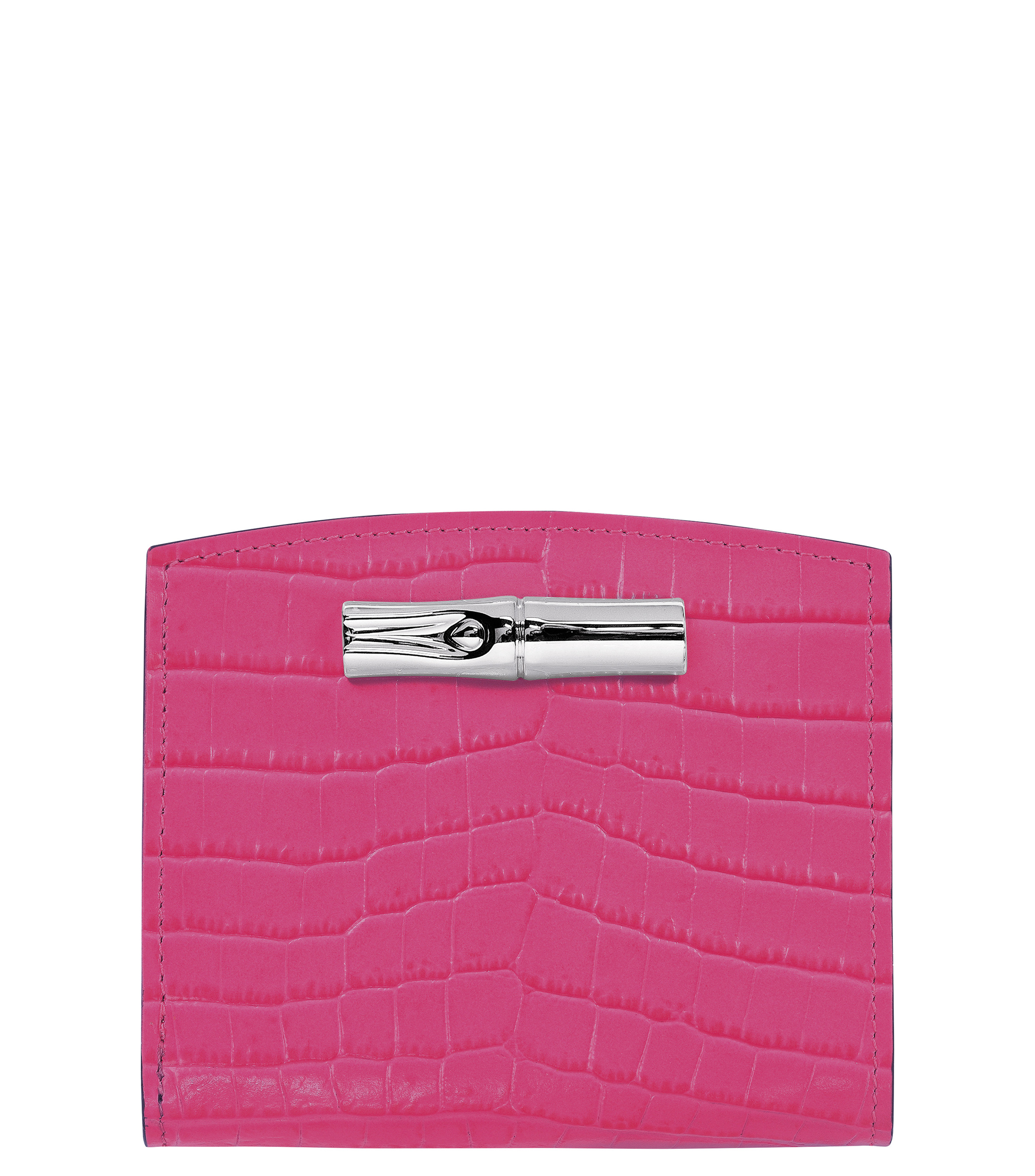 Longchamp Cartera Fucsia en piel Roseau Croco Mujer - El Palacio de Hierro