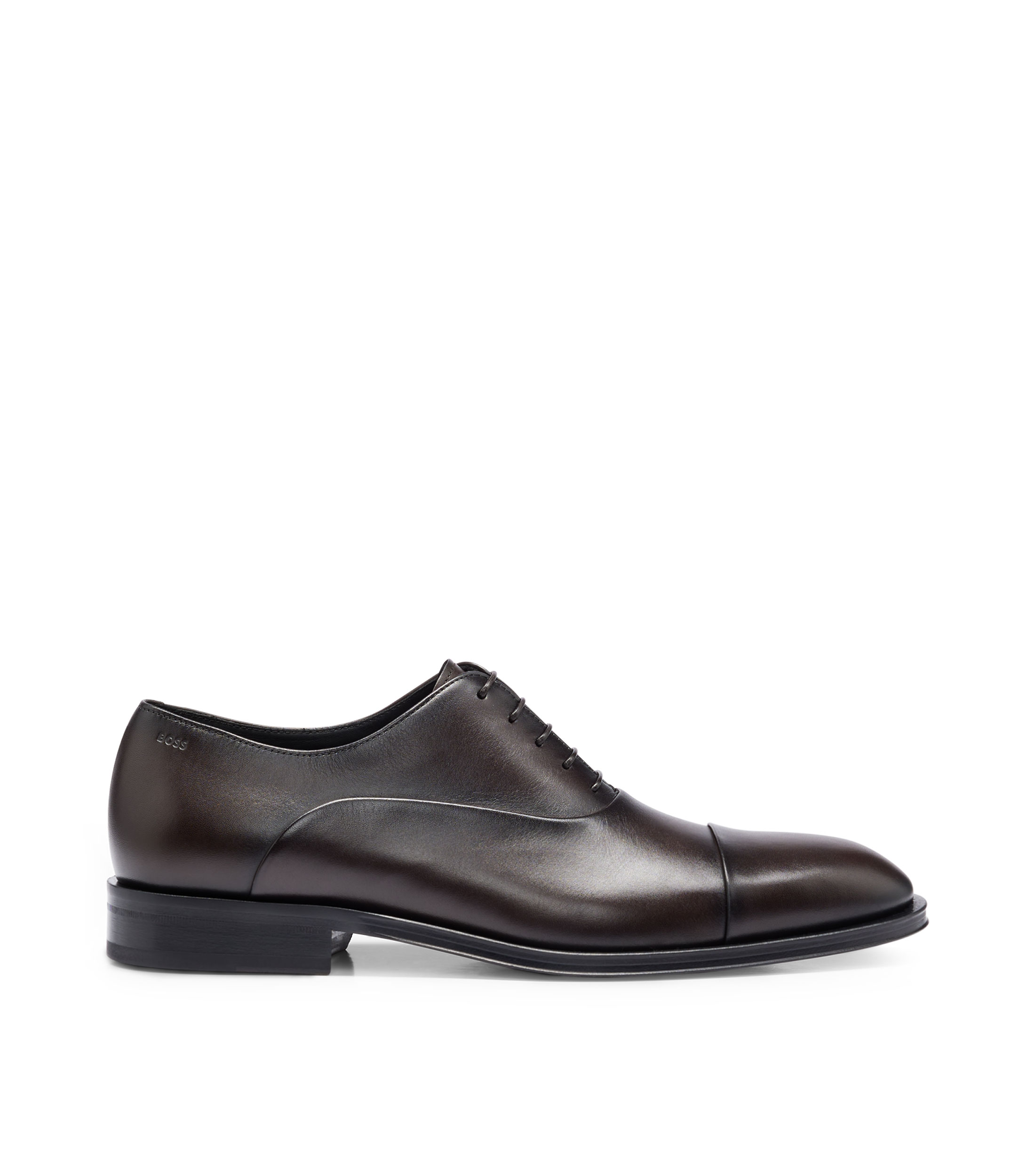 Boss: Zapatos Oxford elaborados en Italia de piel con detalle de la ...