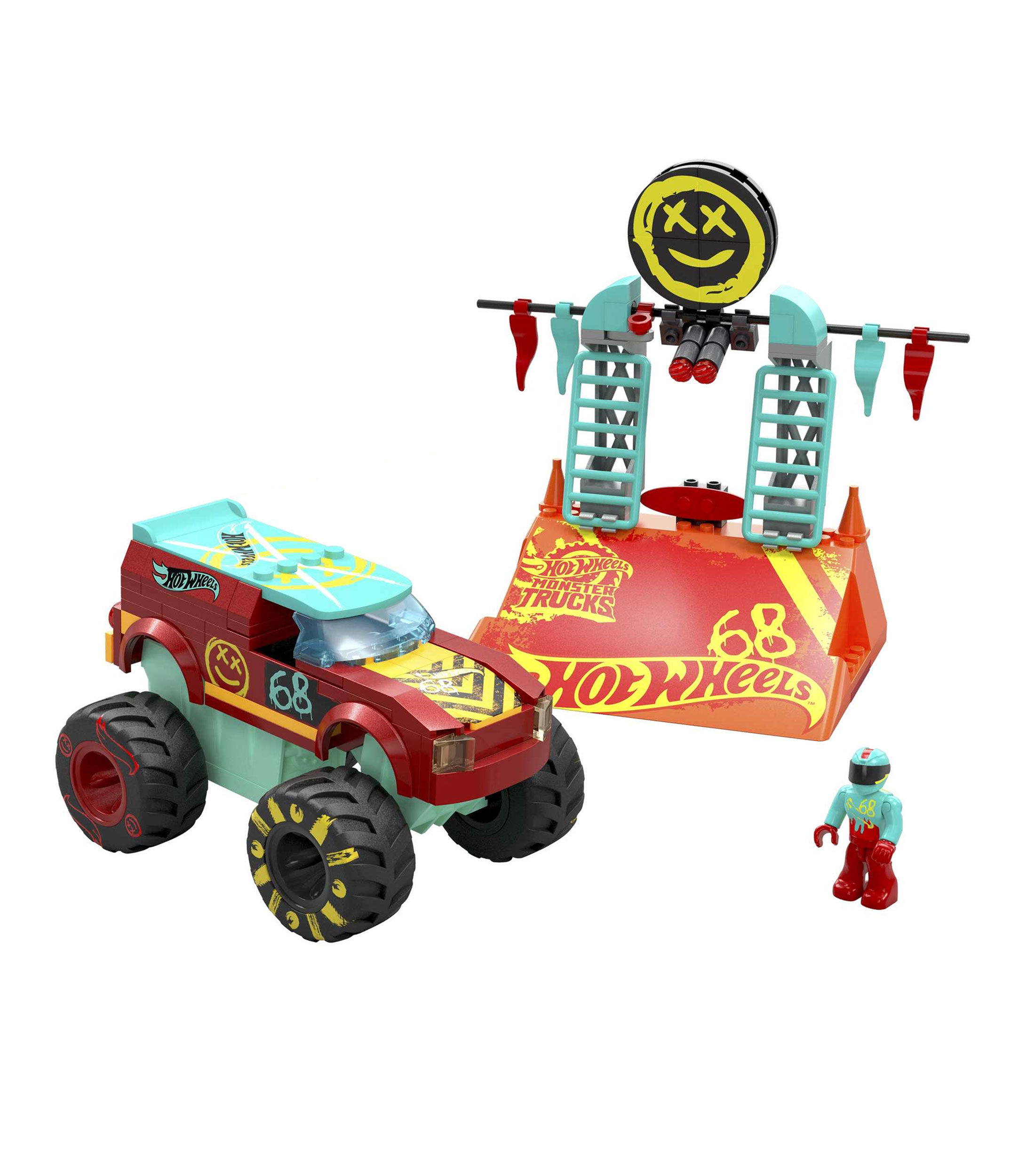Mega Bloks: Hot Wheels Monster Trucks S&C Demo Derby Extreme Trick | El ...