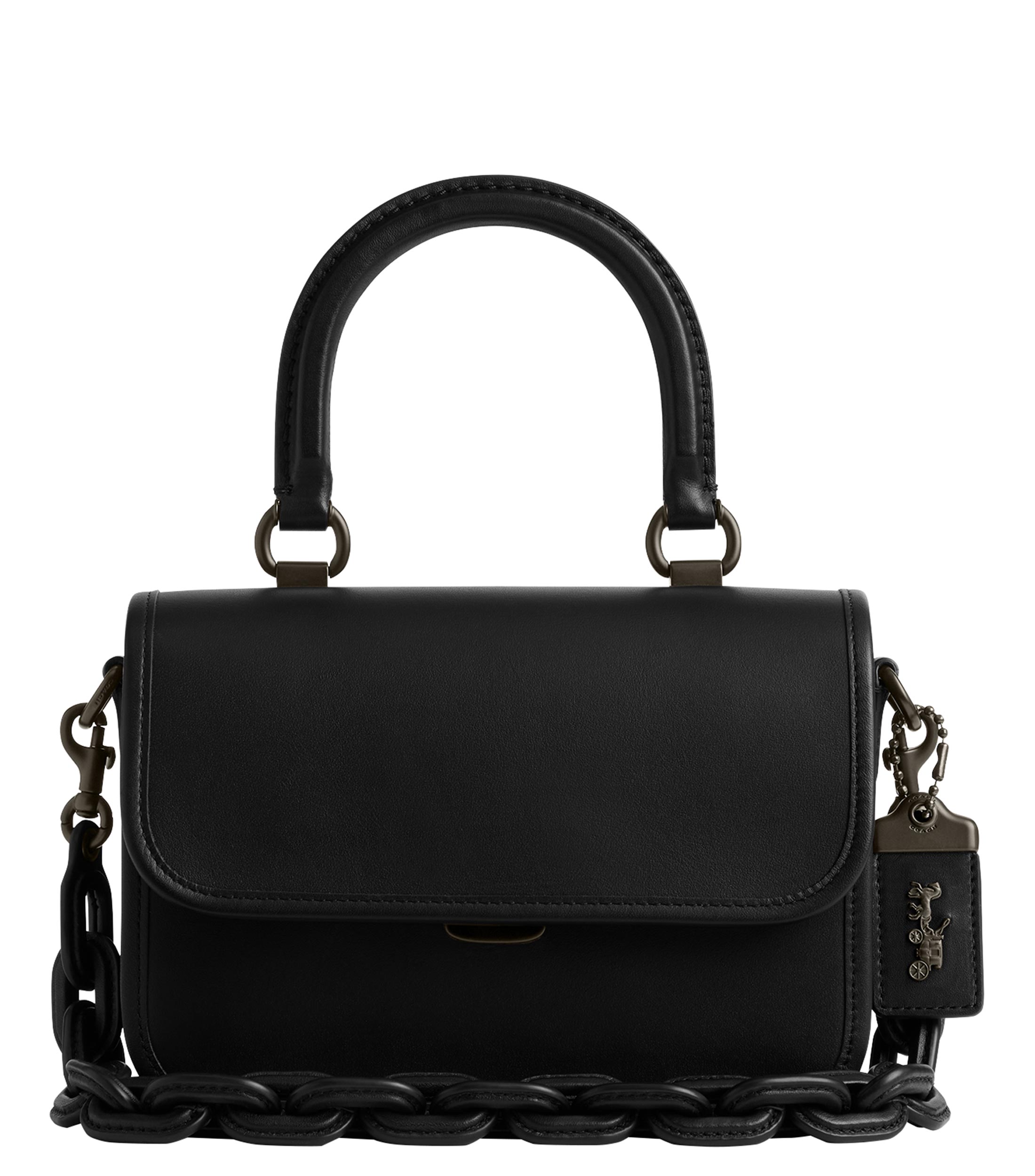 COACH: Bolso Shoulder negro en piel Rogue liso Mujer | El Palacio de Hierro