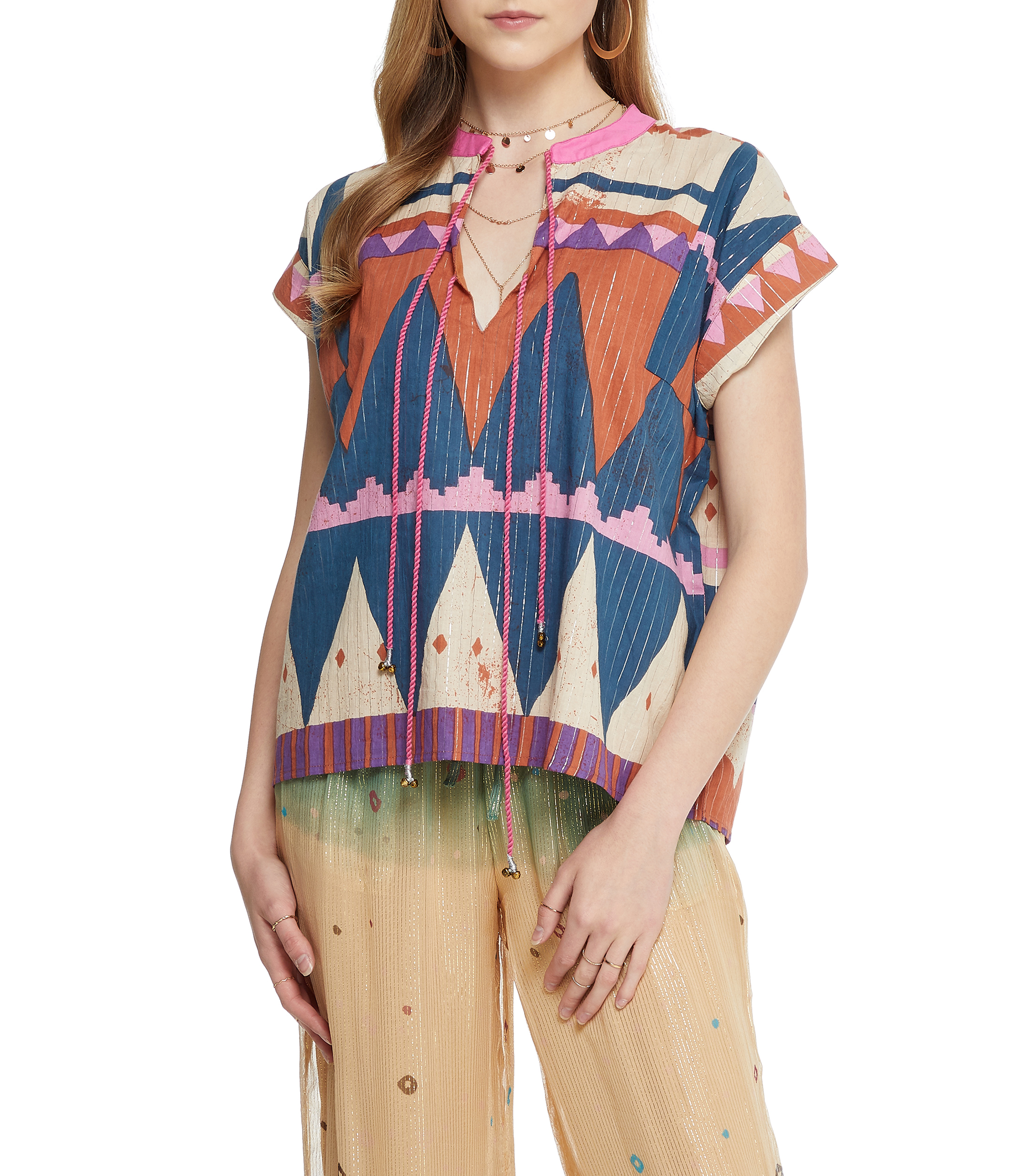 Rapsodia Blusa tribal manga corta Mujer - El Palacio de Hierro