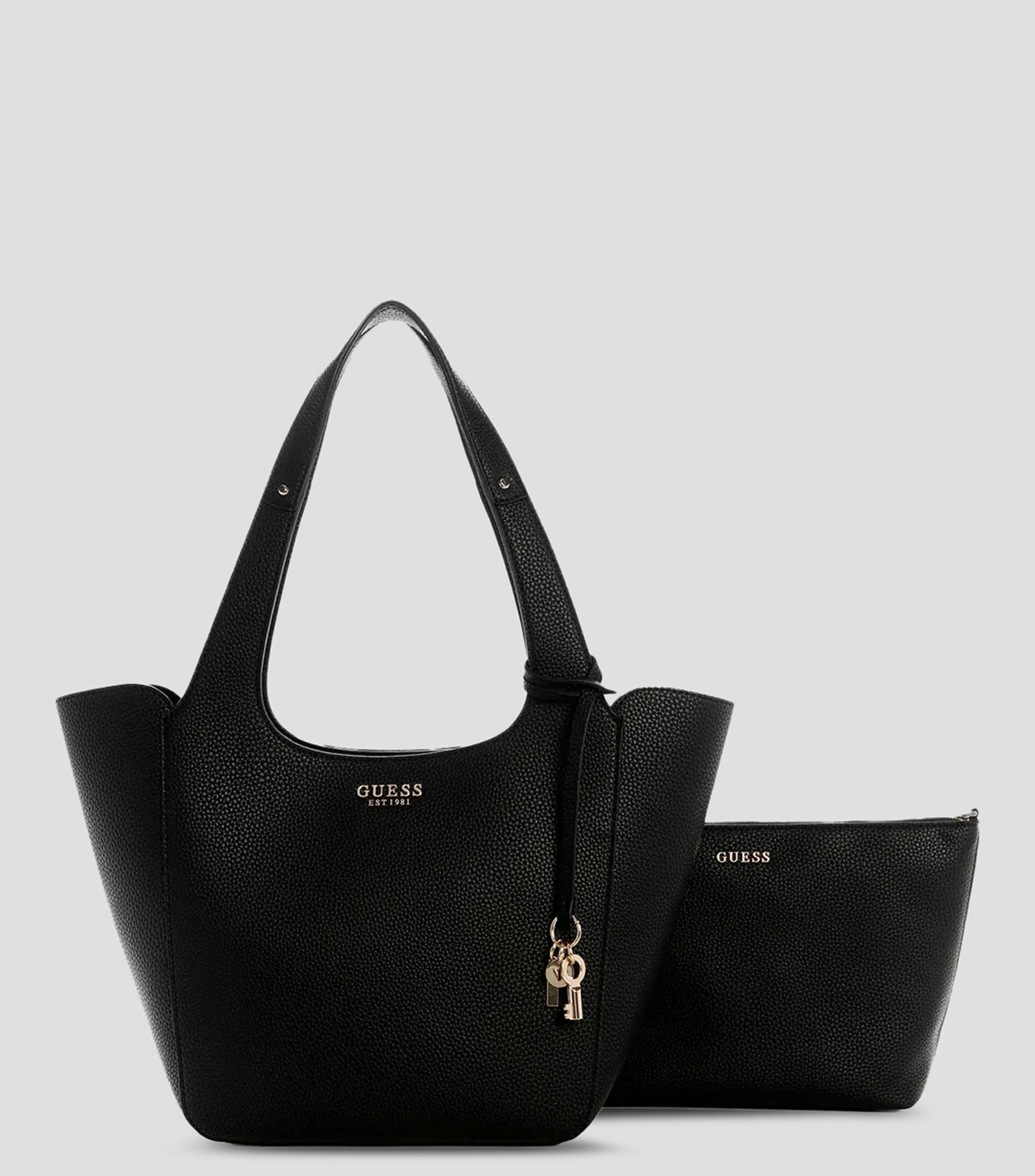 Guess Bolsa tote Calista negro granulada Mujer - El Palacio de Hierro