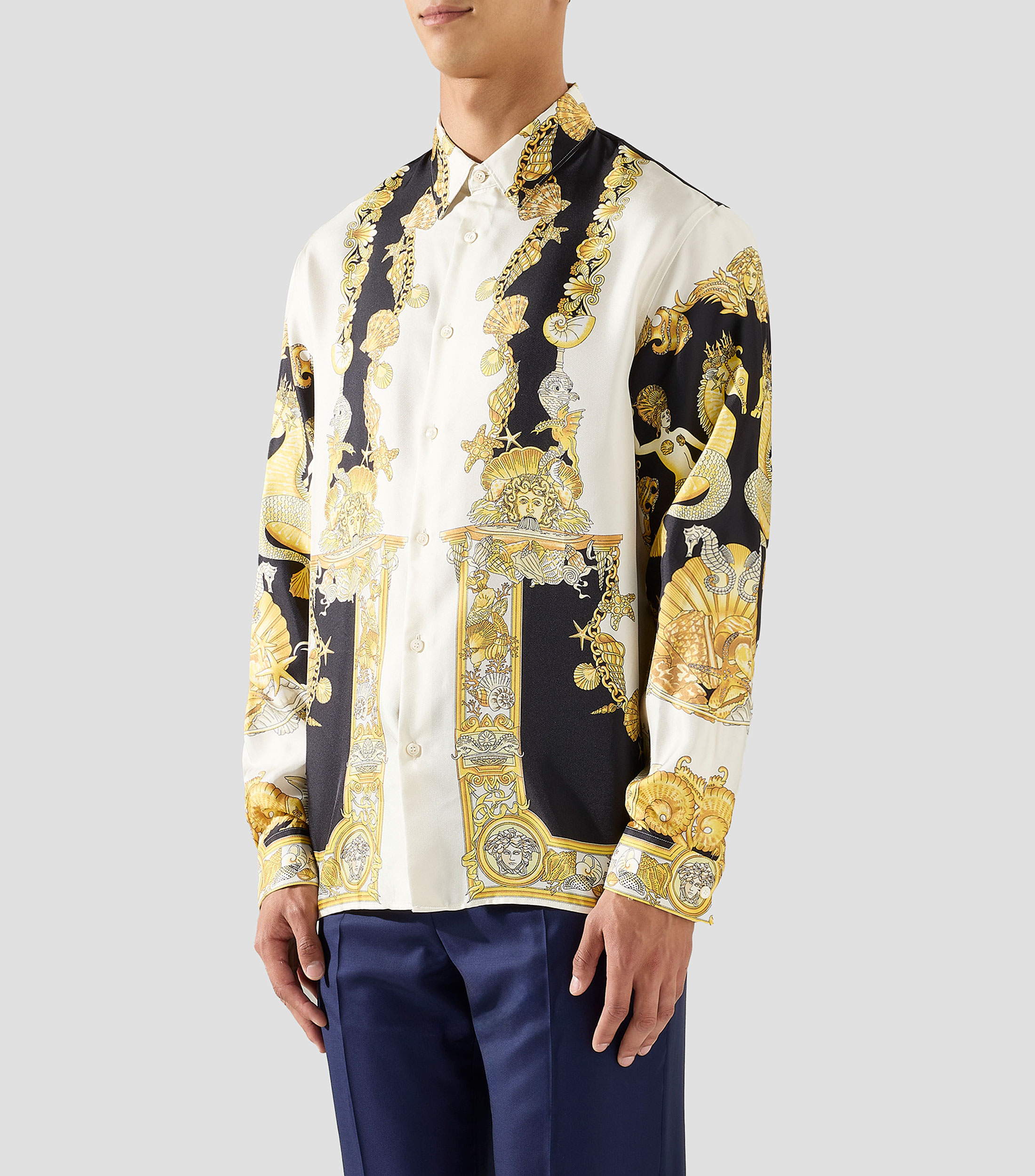 Versace Camisa estampada con manga larga Hombre |El Palacio de Hierro