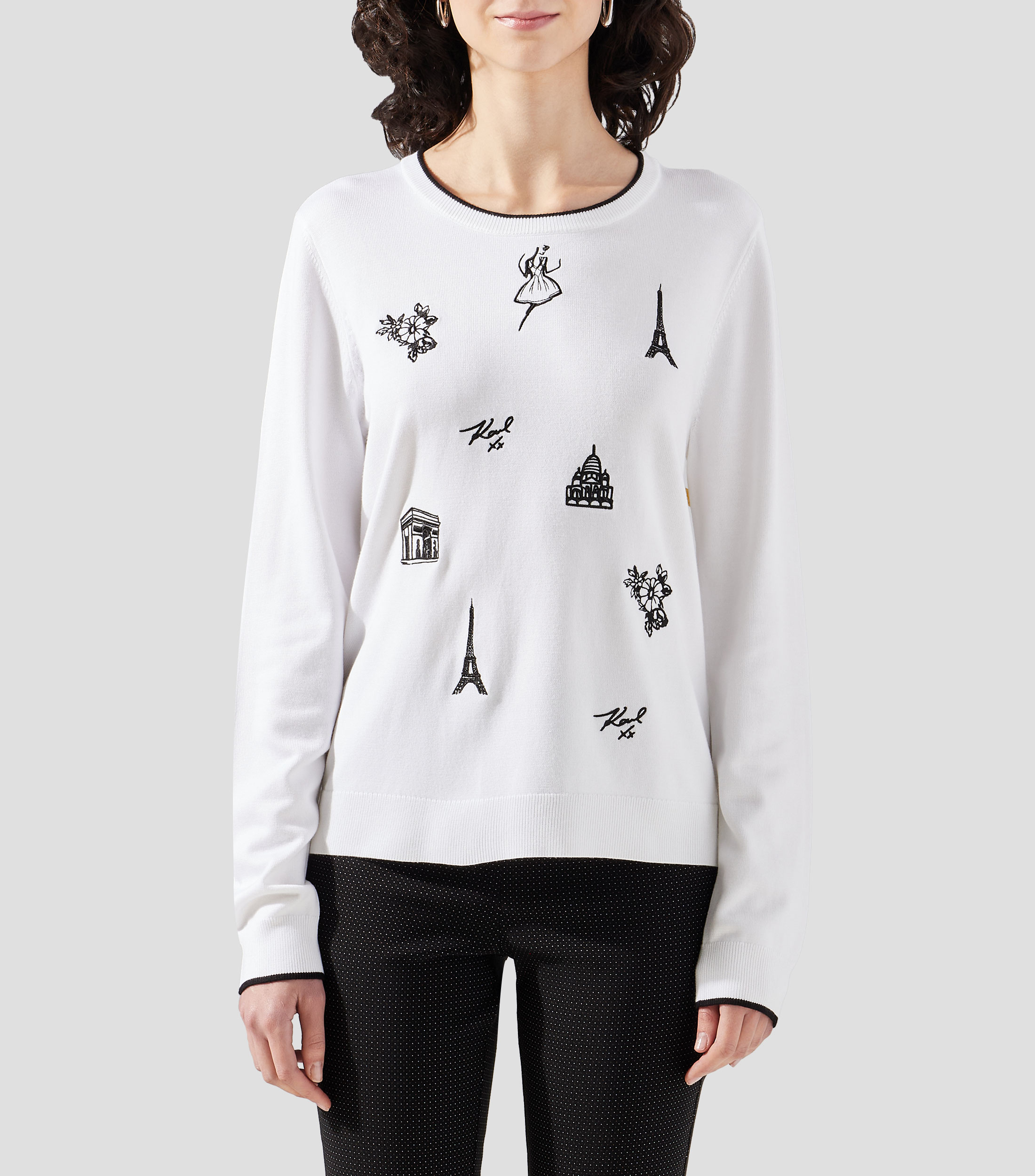 Karl Lagerfeld Blusa fantasía manga larga Mujer |El Palacio de Hierro