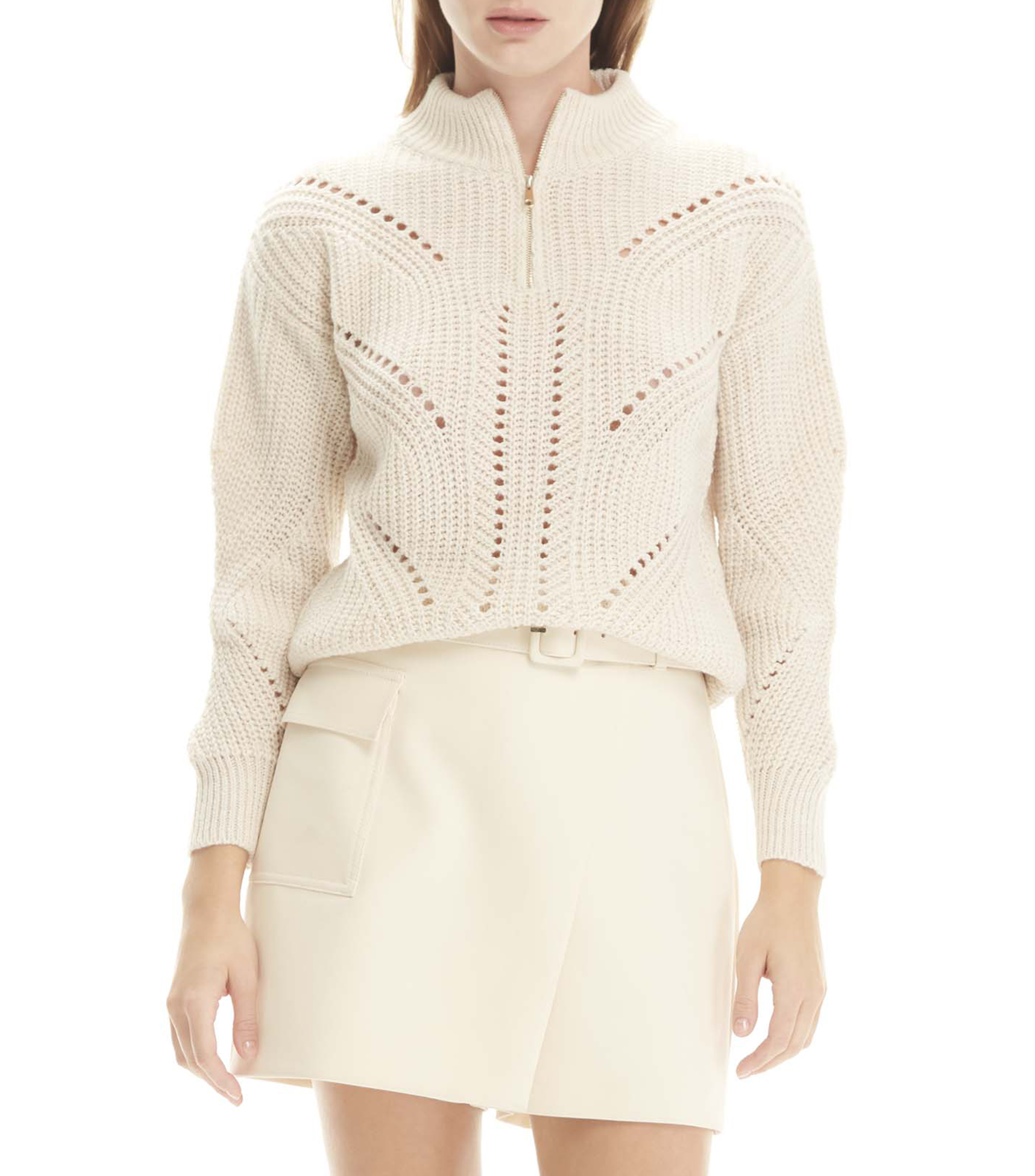 Julio: Suéter con cierre de cuello alto Mujer | El Palacio de Hierro