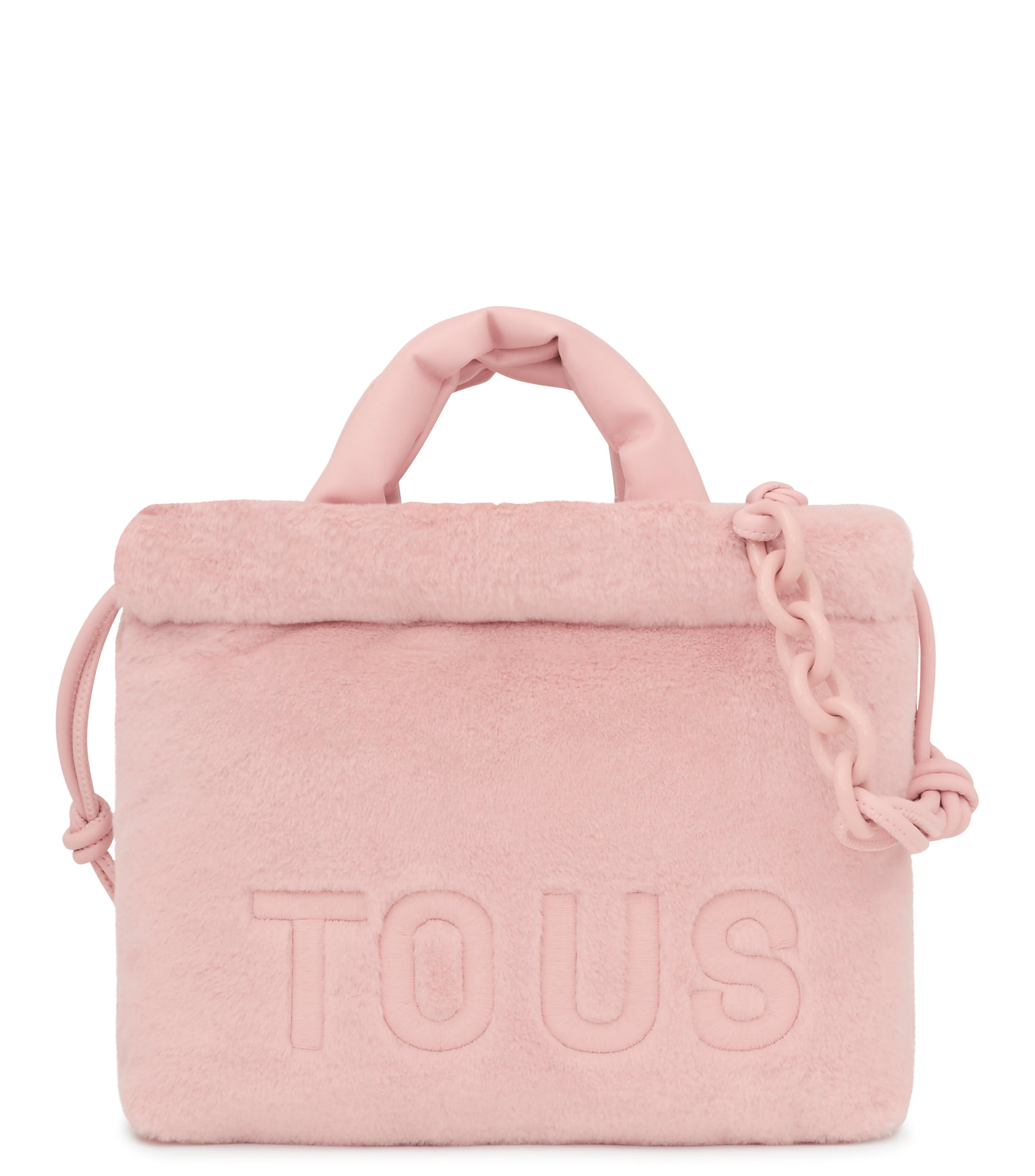 Tous: Bolso Mediano Satchel Rosa Cloud Warm con Pelo Mujer | El Palacio ...