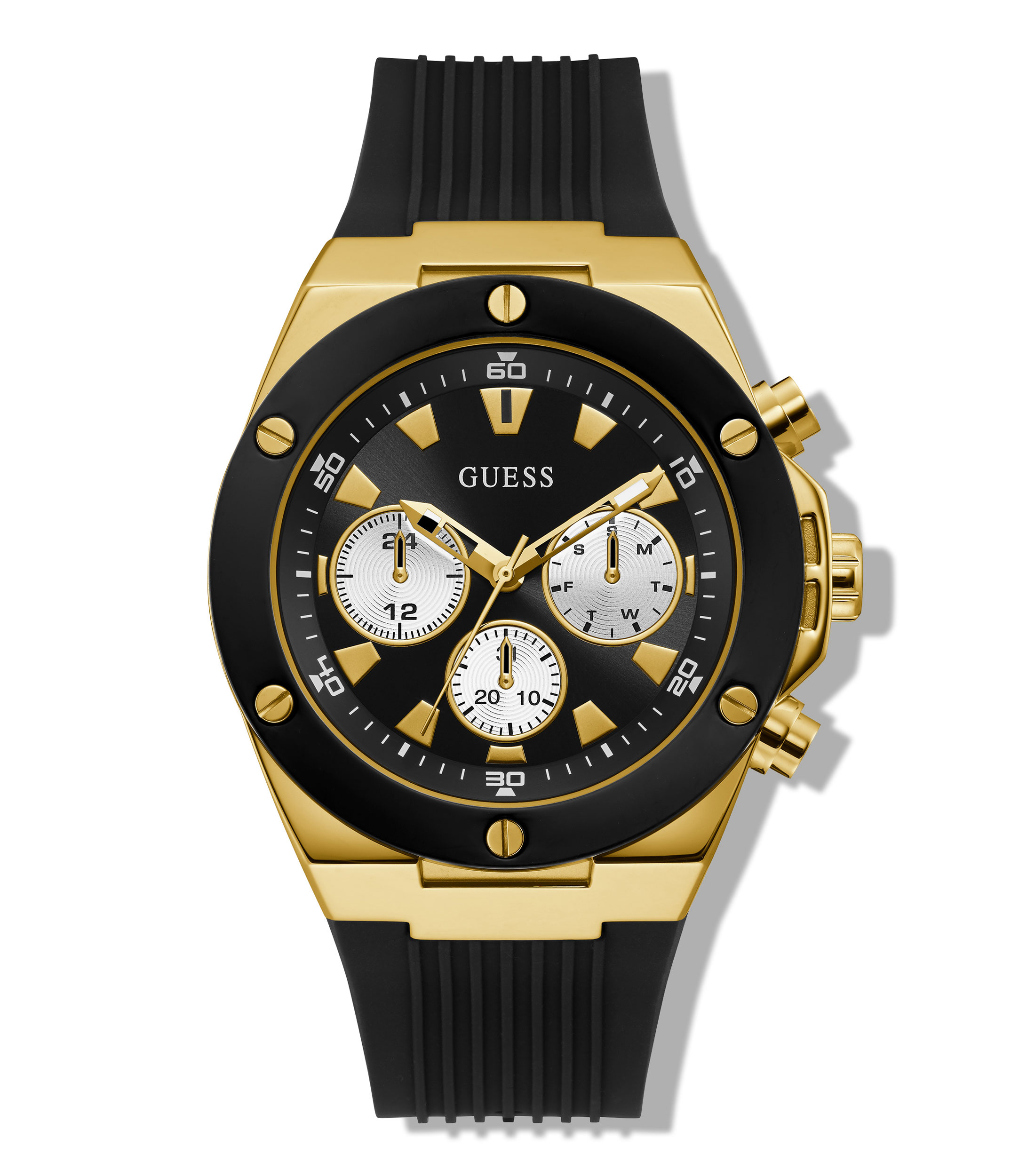 Guess Reloj para Hombre Poseidón Casual, Dorado, Negro - El Palacio de ...