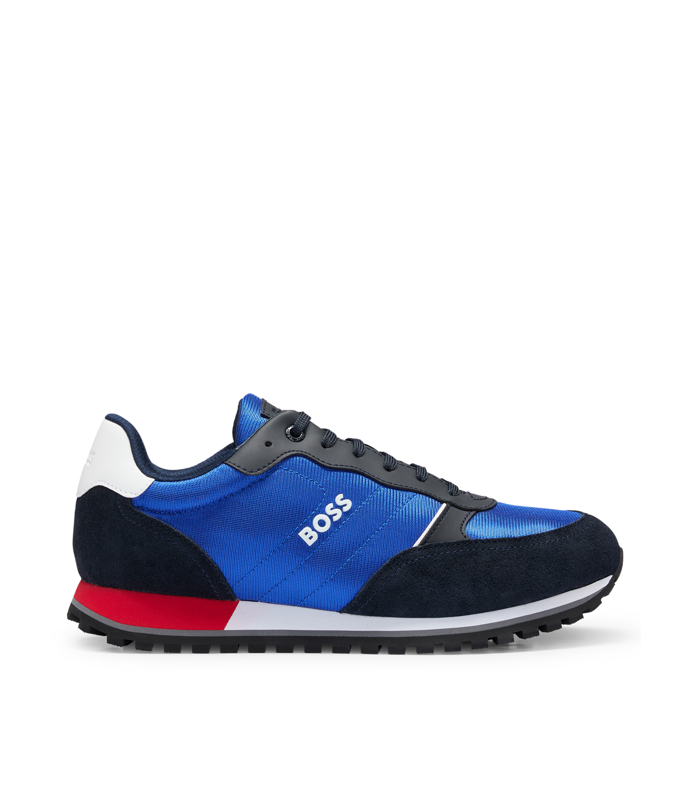 Boss: Tenis de estilo running en mezcla de materiales con logo en ...