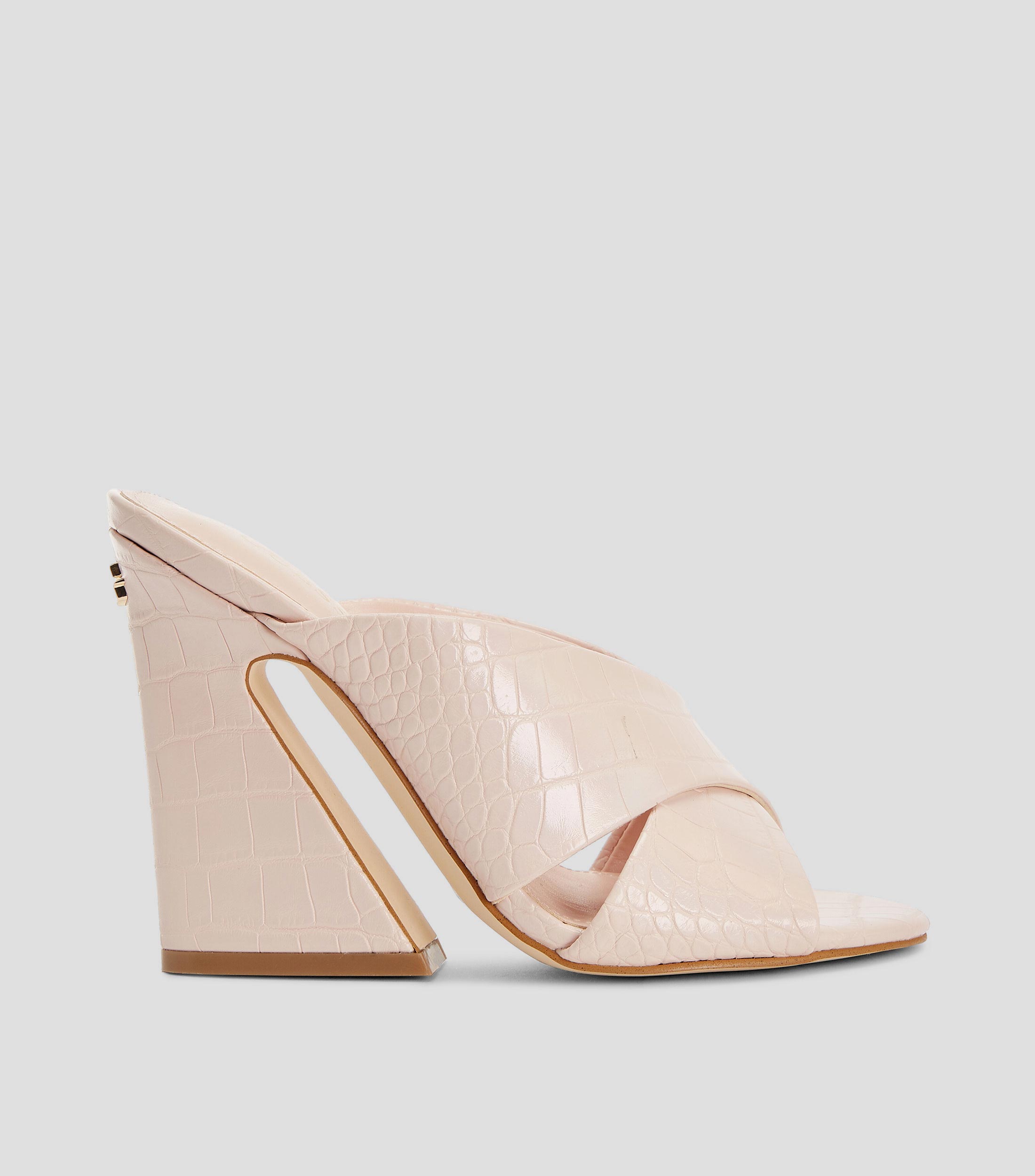 Guess: Sandalias rosas con tacón alto ancho Kiddy Mujer | El Palacio de ...