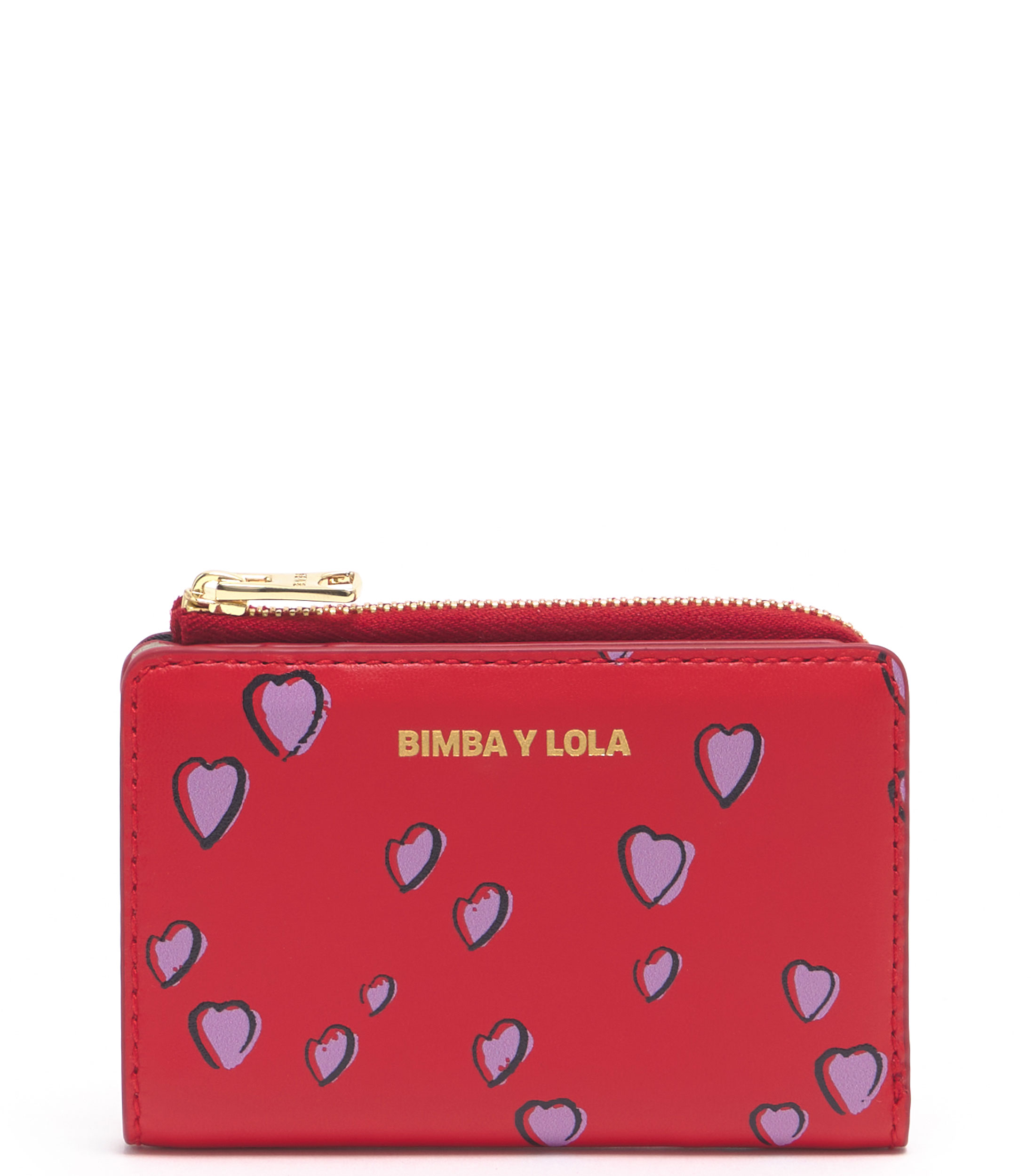 Bimba y Lola: Cartera roja en piel con corazones Mujer | El Palacio de ...