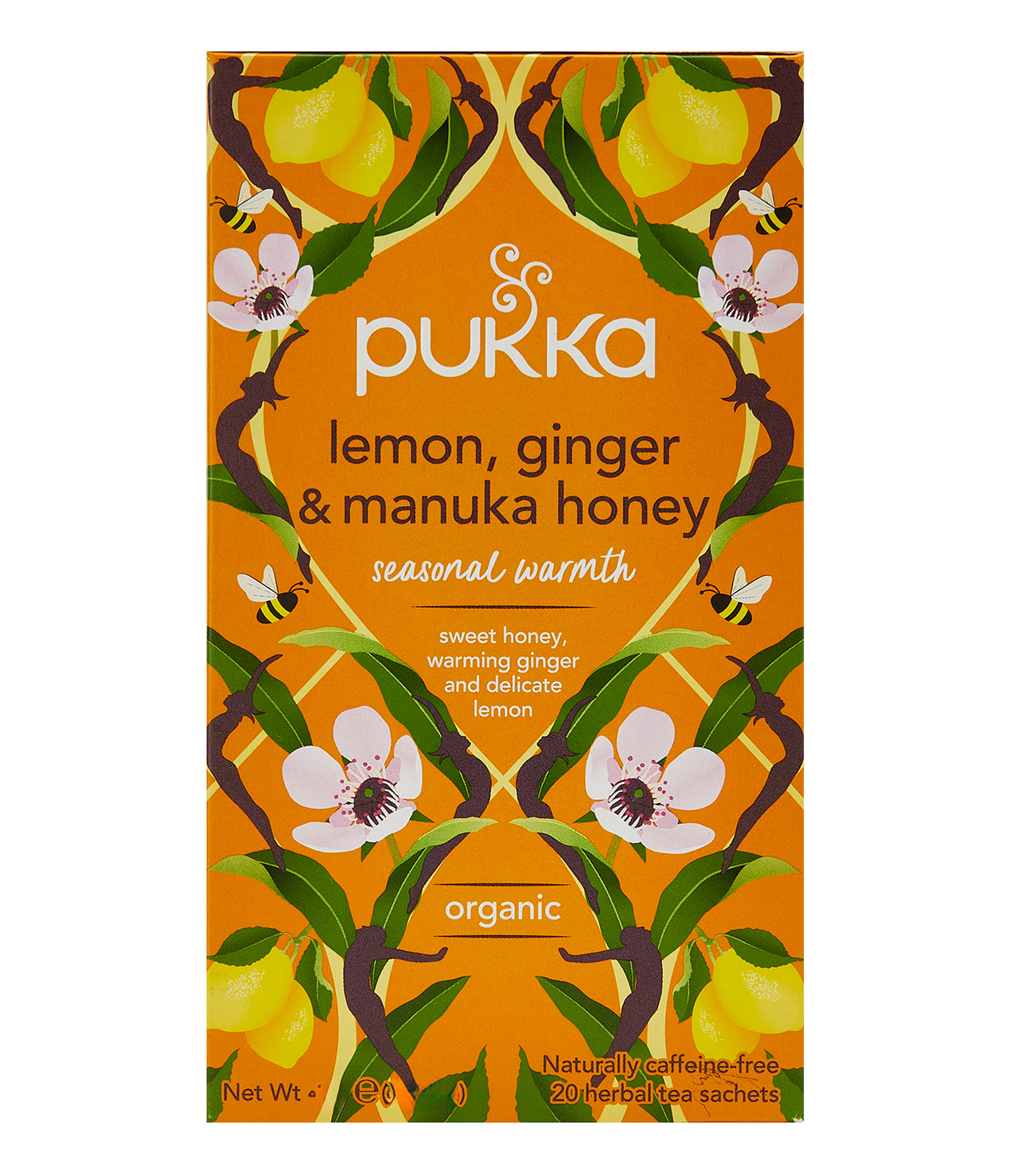 Pukka Té de hierbas orgánicas Limón, jengibre y miel de manuka, 40 g ...
