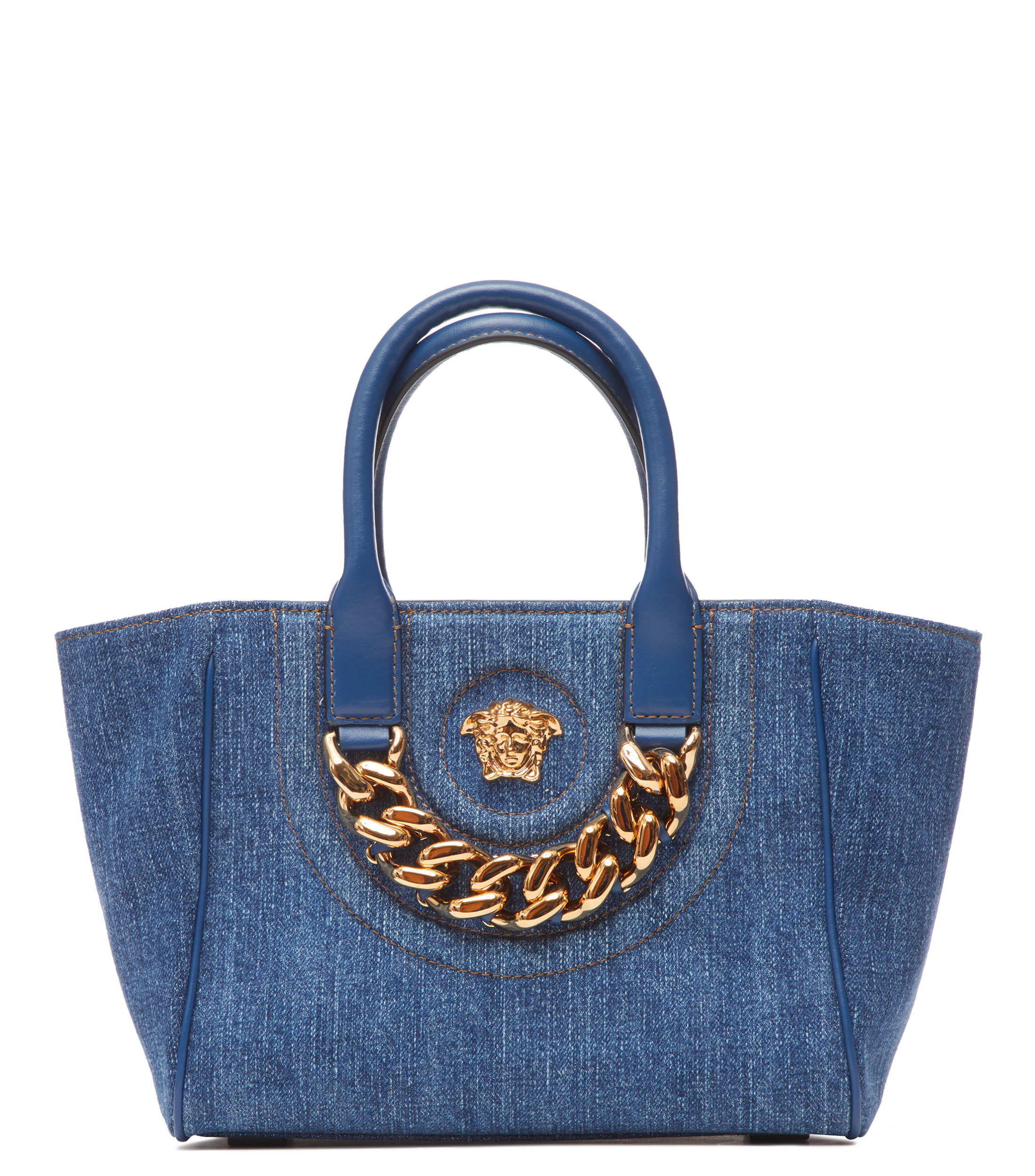Versace Bolso mini tote en acabado denim - El Palacio de Hierro