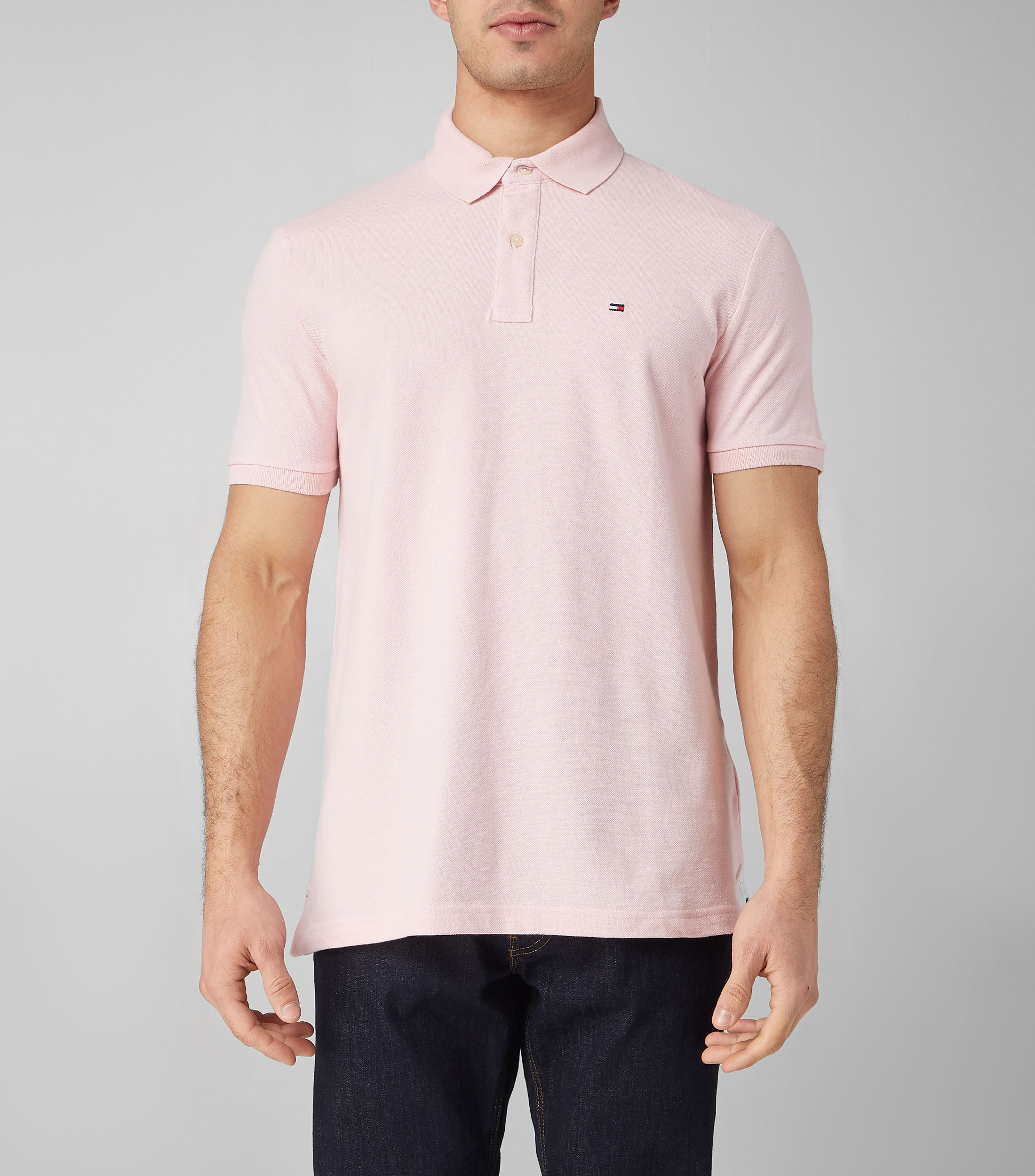 Tommy Hilfiger: Playera tipo Polo rosa de manga corta Hombre | El ...