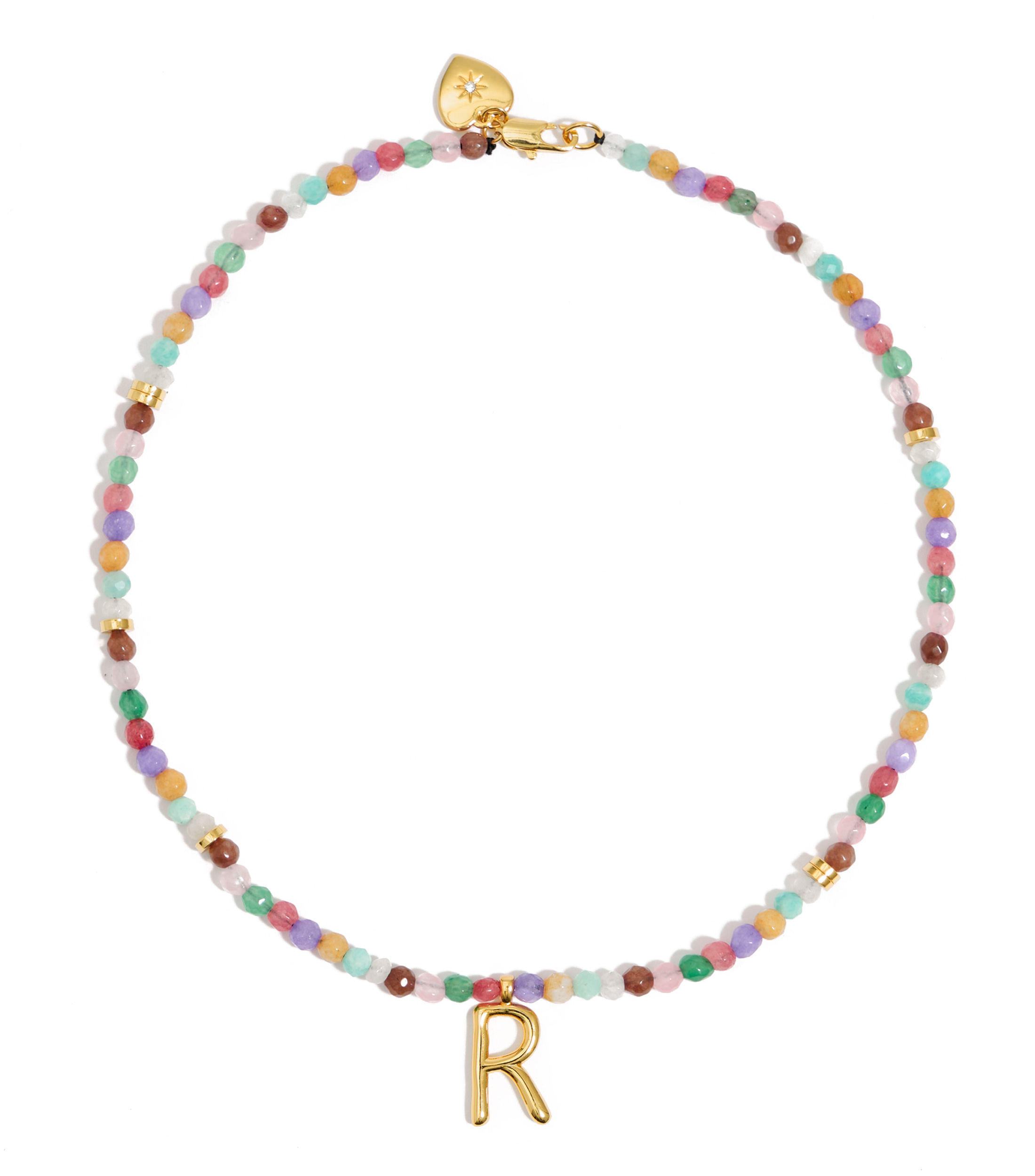 Bimba y Lola Collar letra R piedras multicolores Mujer - El Palacio de ...