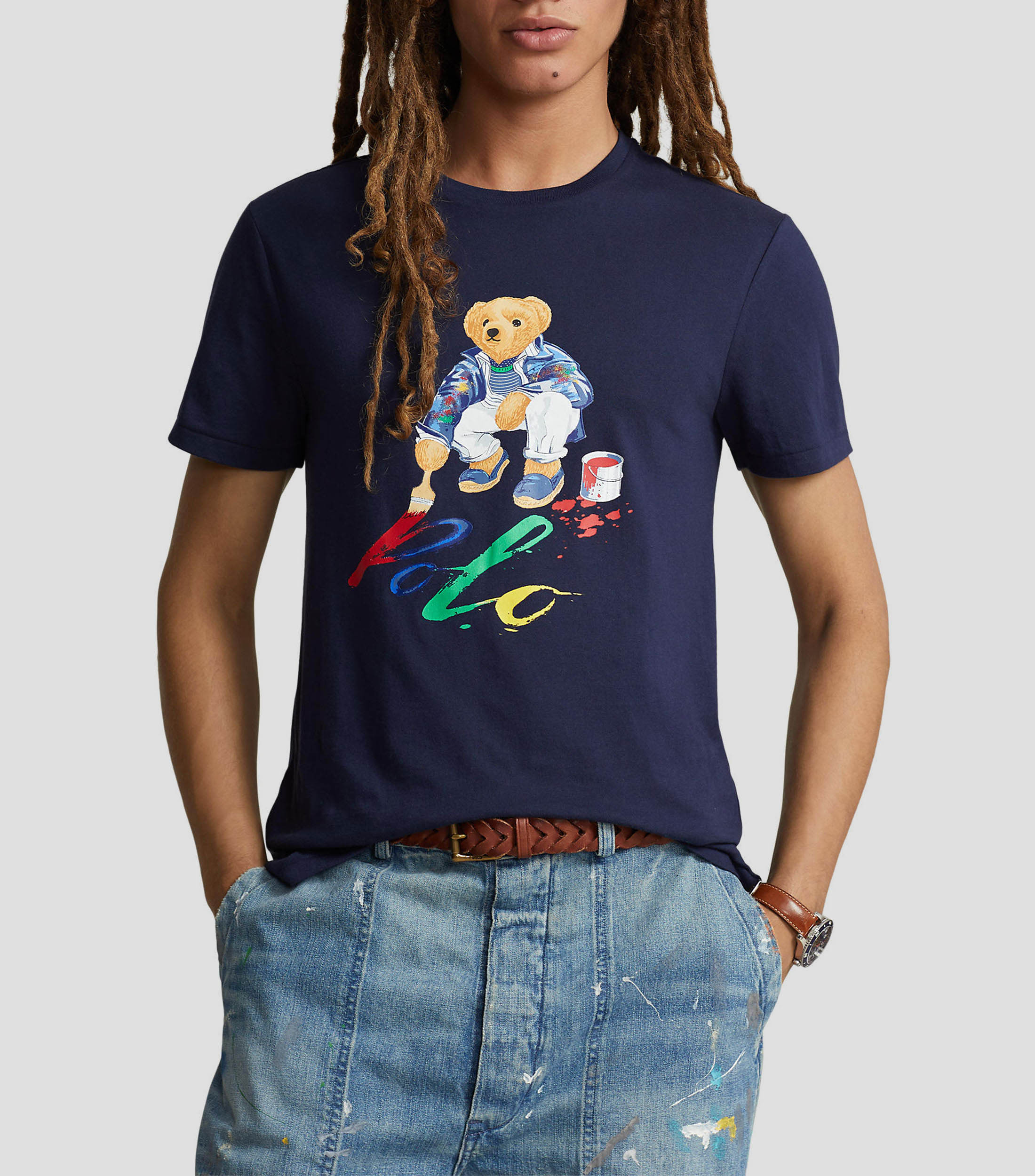 Polo Ralph Lauren: Playera cuello redondo manga corta con oso Polo ...