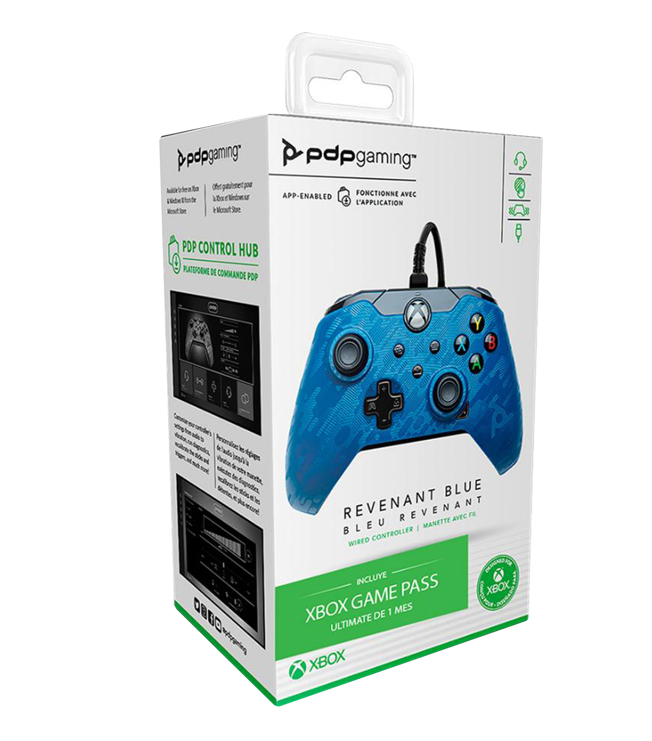 PDP Control Alámbrico Xbox, PC Azul con Game Pass Ultimate - El Palacio ...