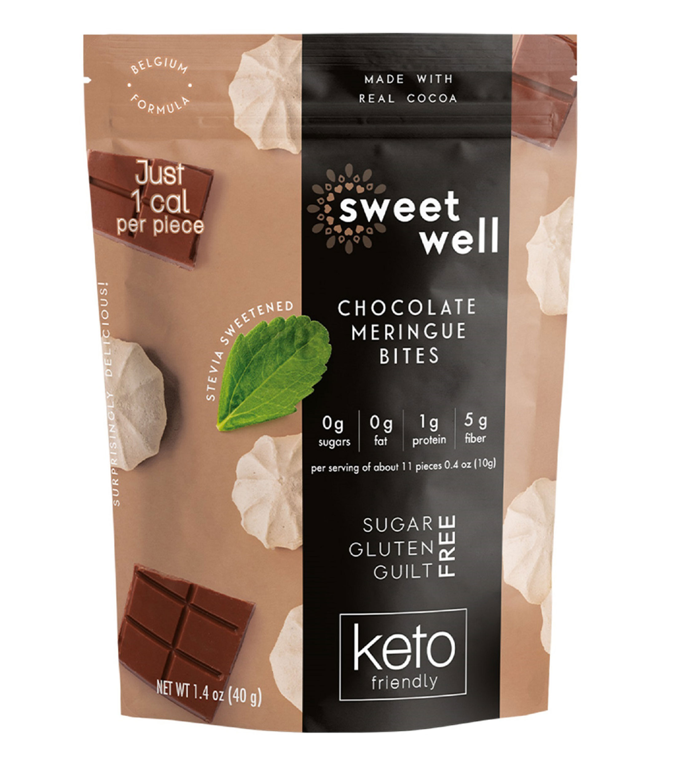 Sweetwell Suspiros de Chocolate, 40 g - El Palacio de Hierro