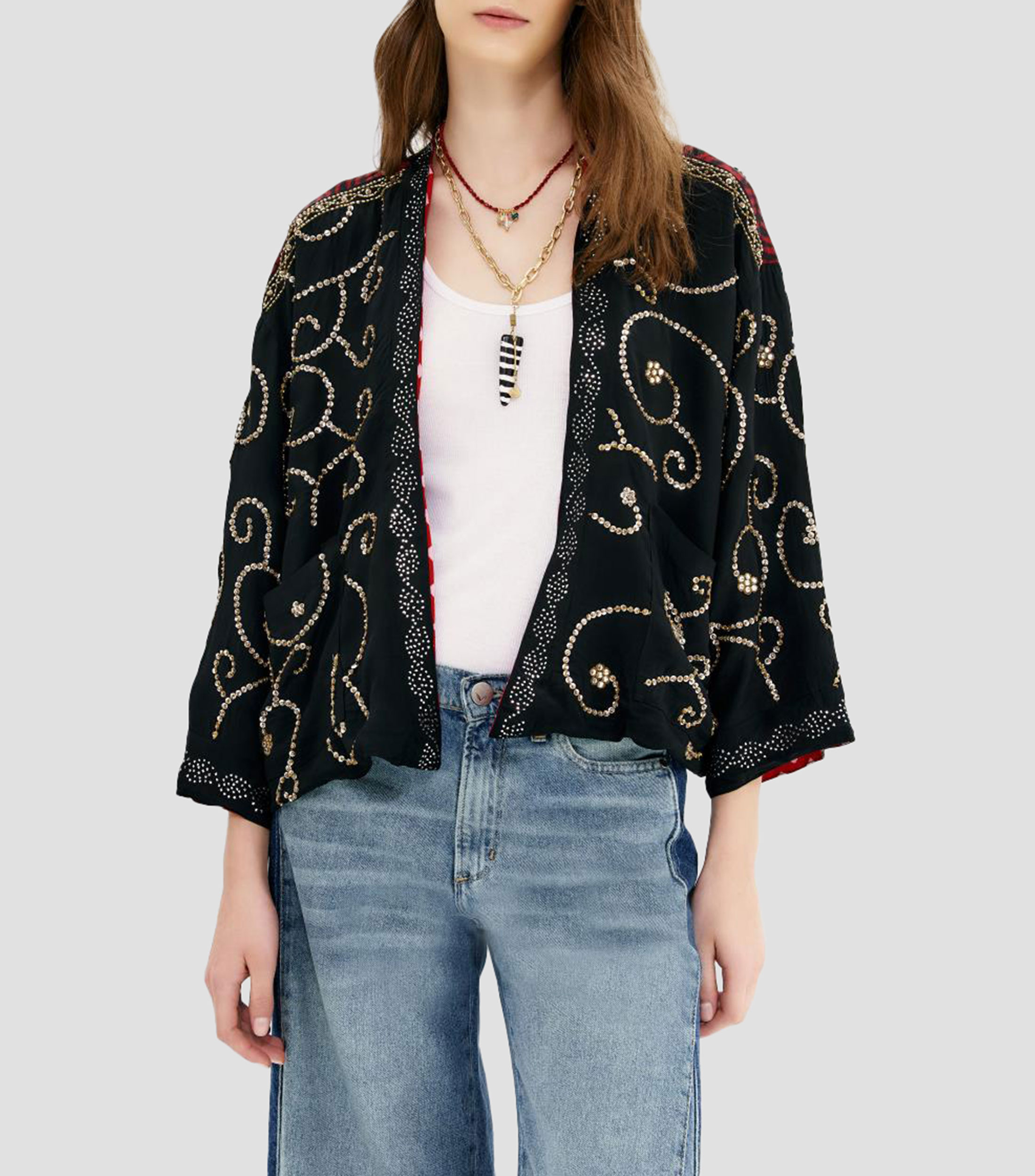 Rapsodia Saco Kimono Kima Saree Rock Mujer |El Palacio de Hierro