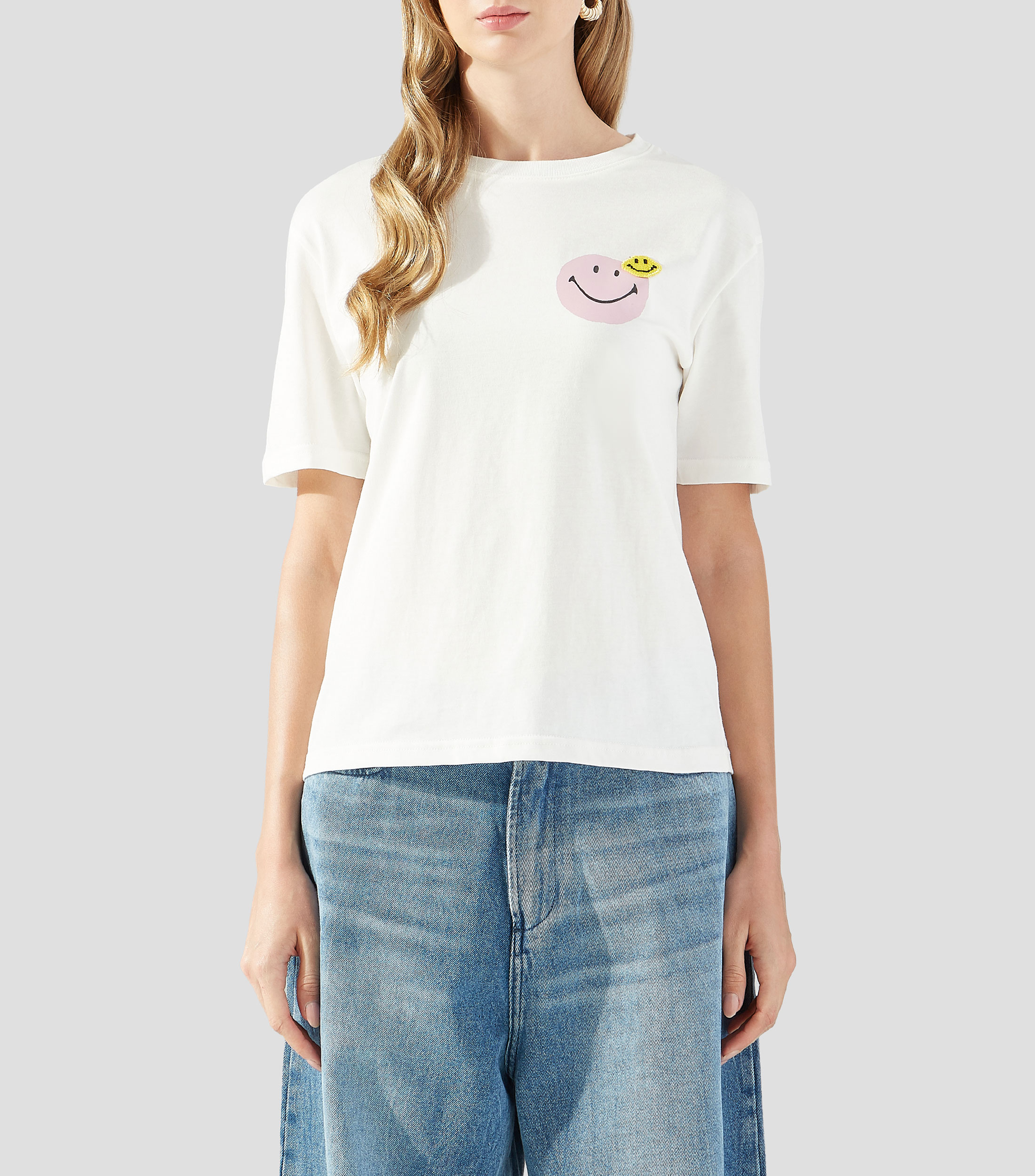 Joshua Sanders Playera cuello redondo manga corta con Smiley Mujer - El ...