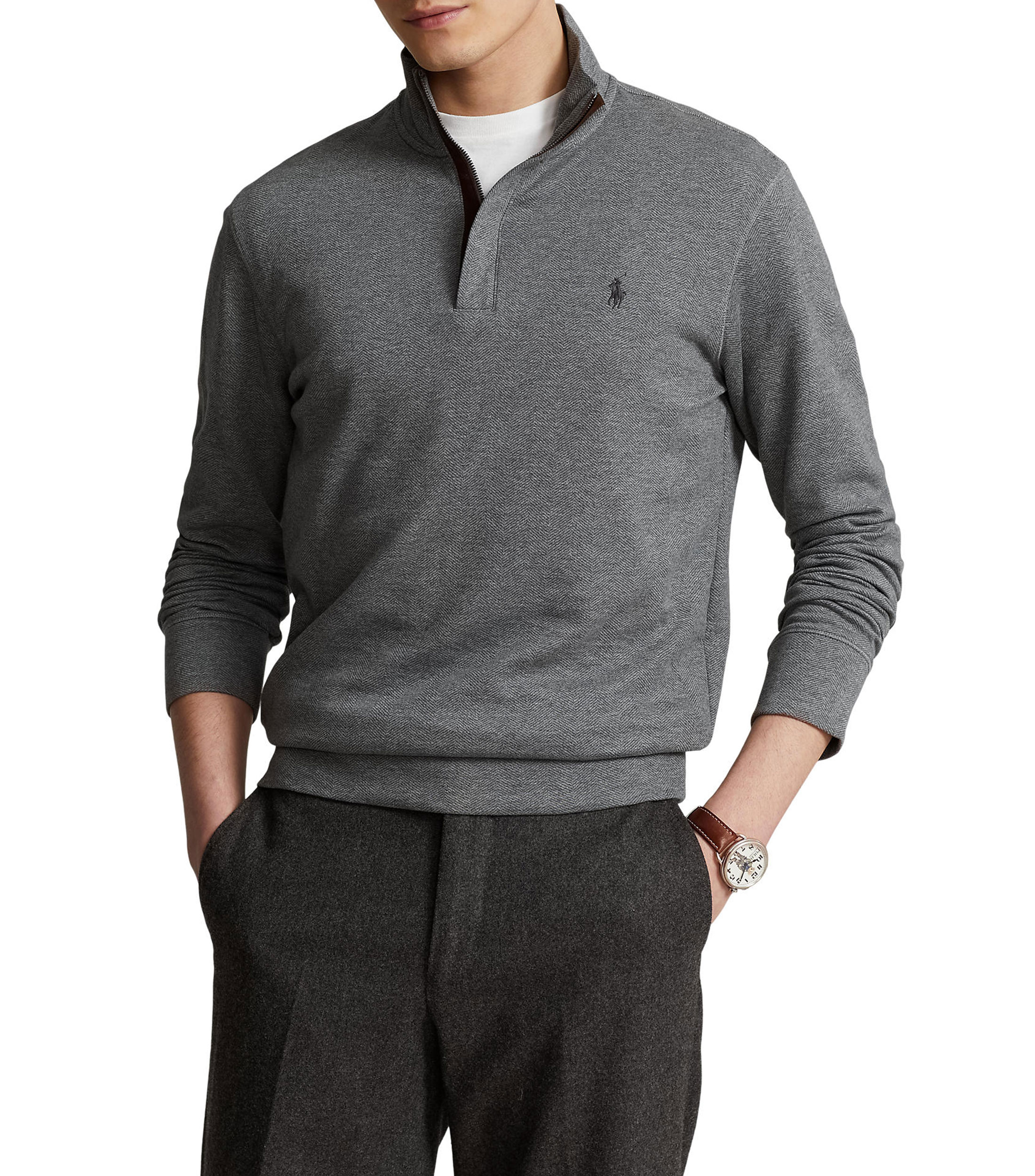 Polo Ralph Lauren Suéter de cuello alto con media cremallera Hombre ...