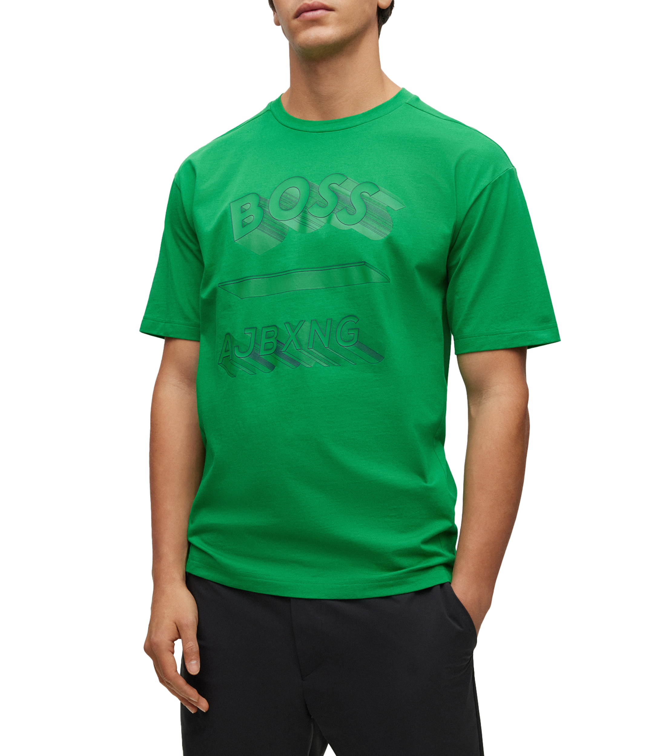 Boss Playera relaxed fit en punto de algodón con detalles Hombre - El ...