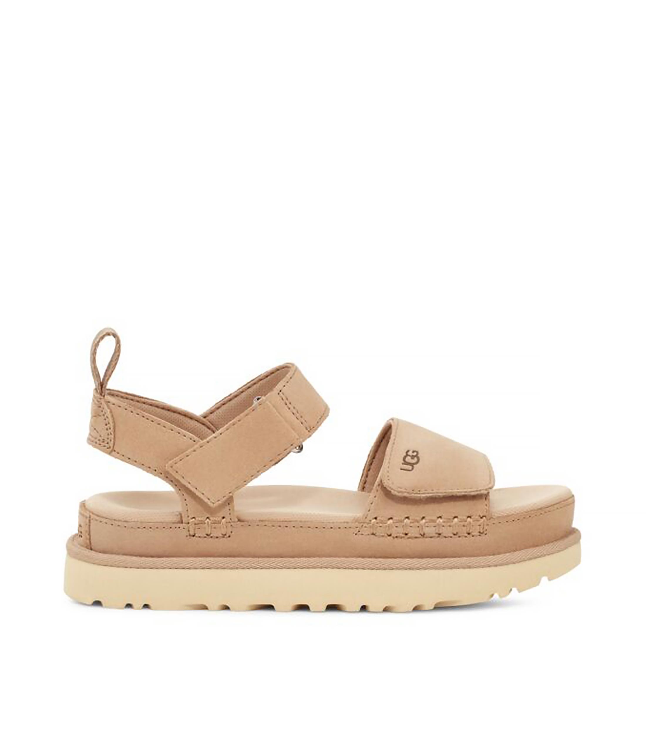 Ugg: Sandalias con tacón bajo de plataforma Goldenst Mujer | El Palacio ...