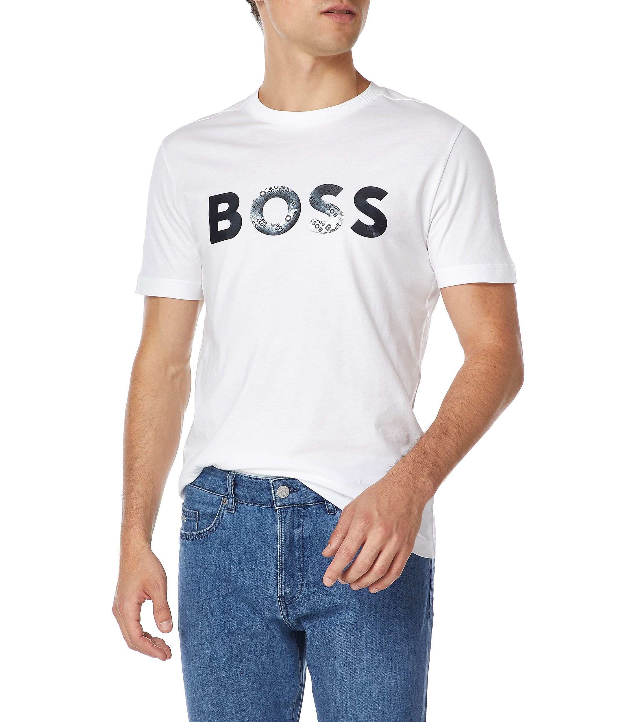 Boss: Playera con cuello redondo de manga corta y Boss Hombre | El ...
