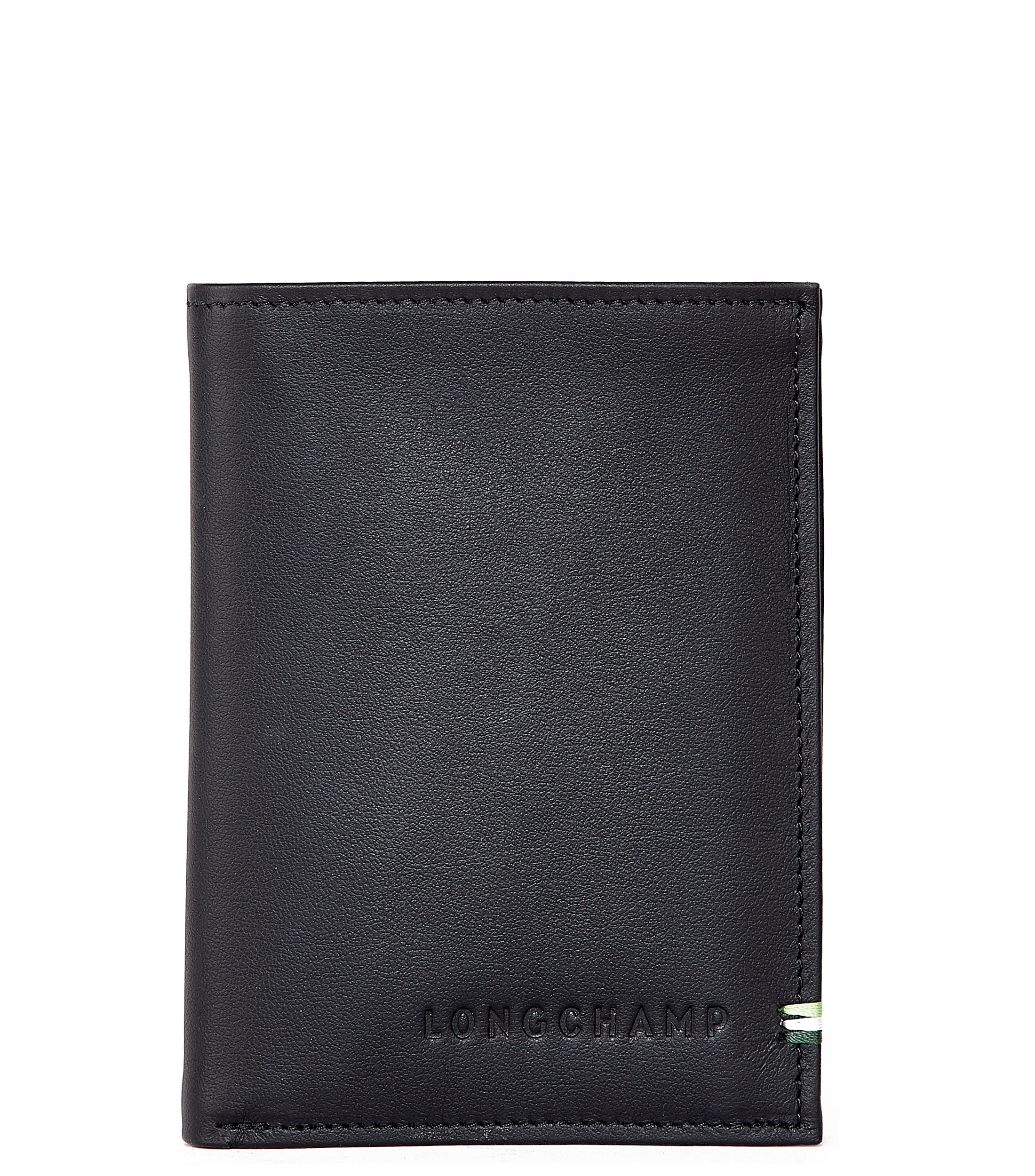 Longchamp: Cartera negra en piel lisa con logotipo Mujer | El Palacio ...