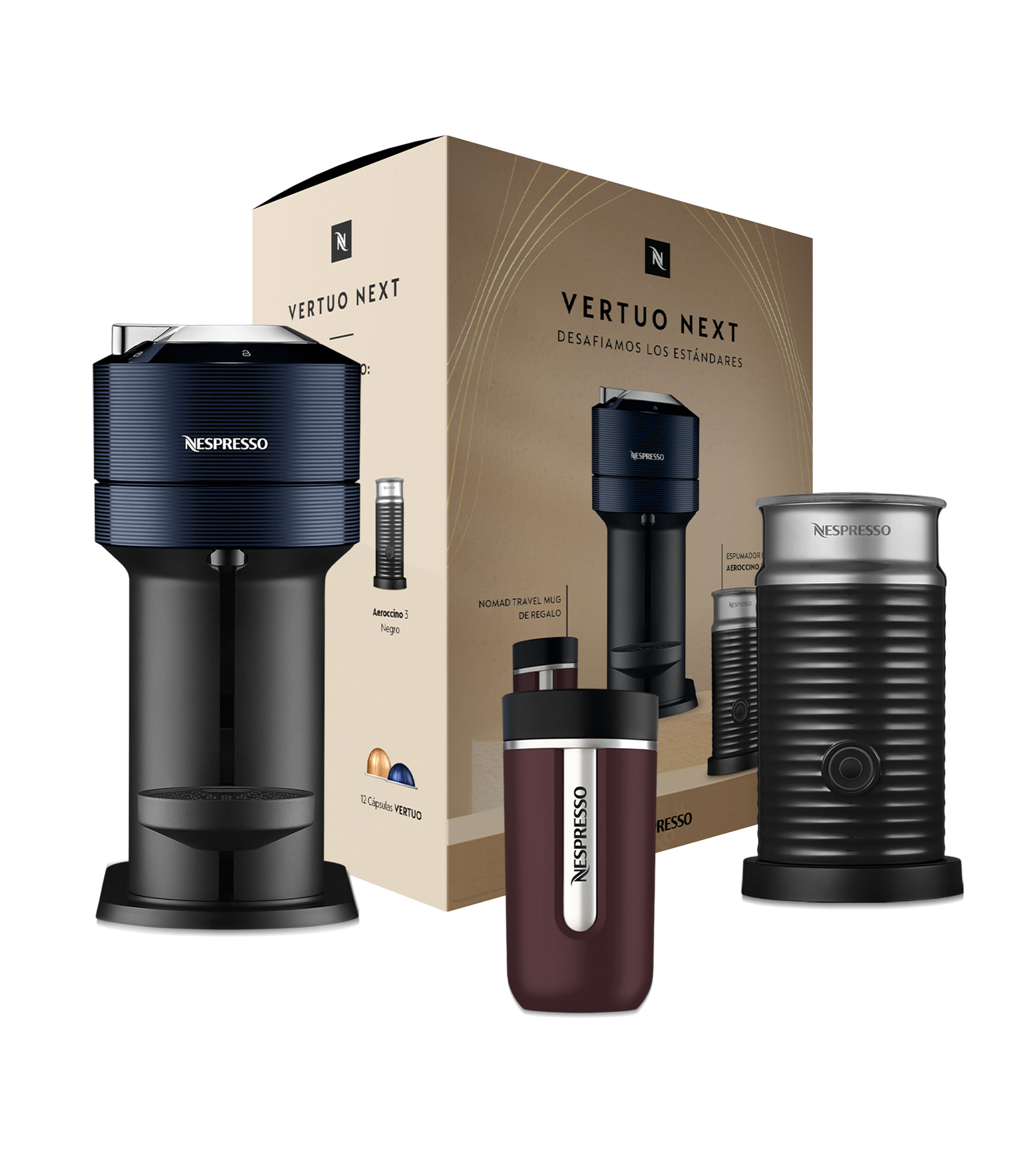 Nespresso Combo Cafetera Vertuo Next Edición Limitada Negro - El ...