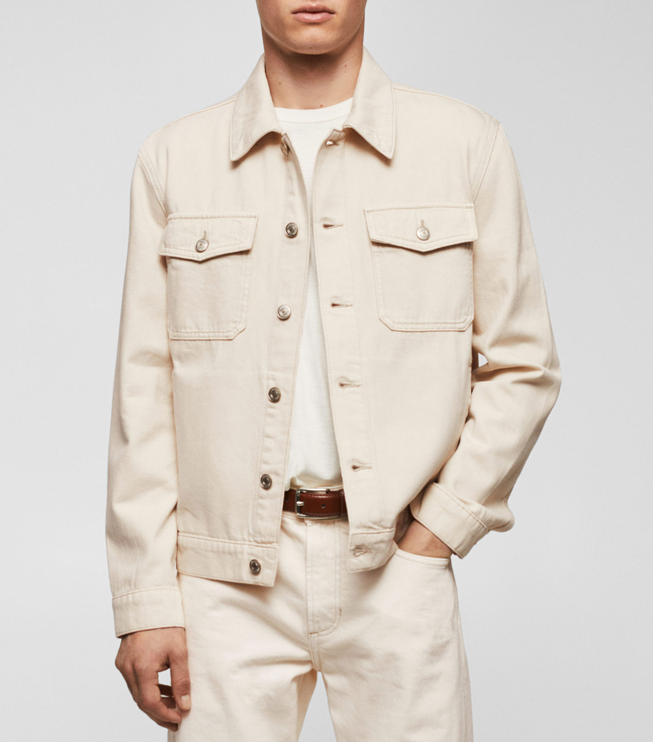 Mango Chamarra en mezclilla teñida Hombre - El Palacio de Hierro