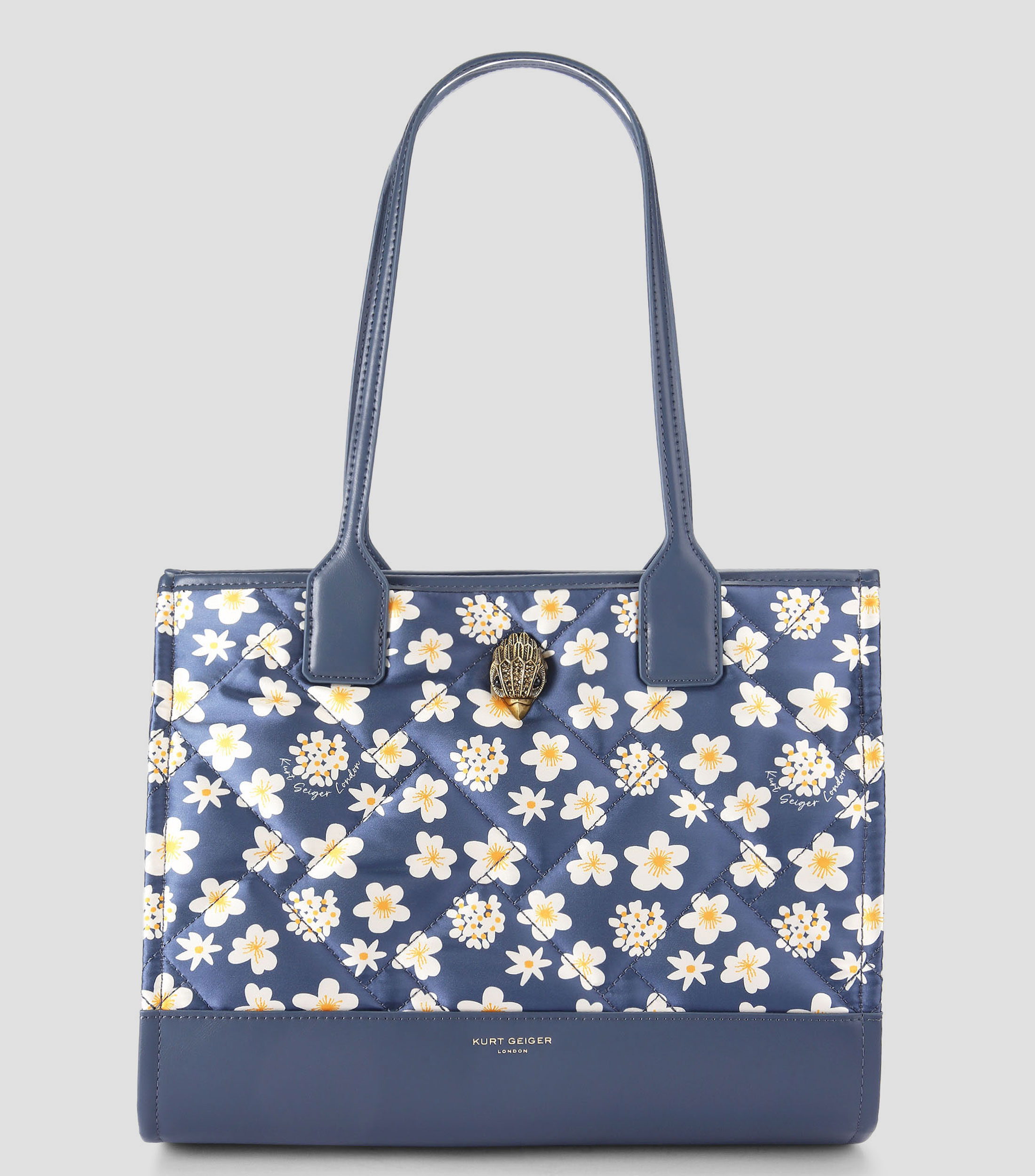 Kurt Geiger Bolsa tote azul con flores Mujer |El Palacio de Hierro