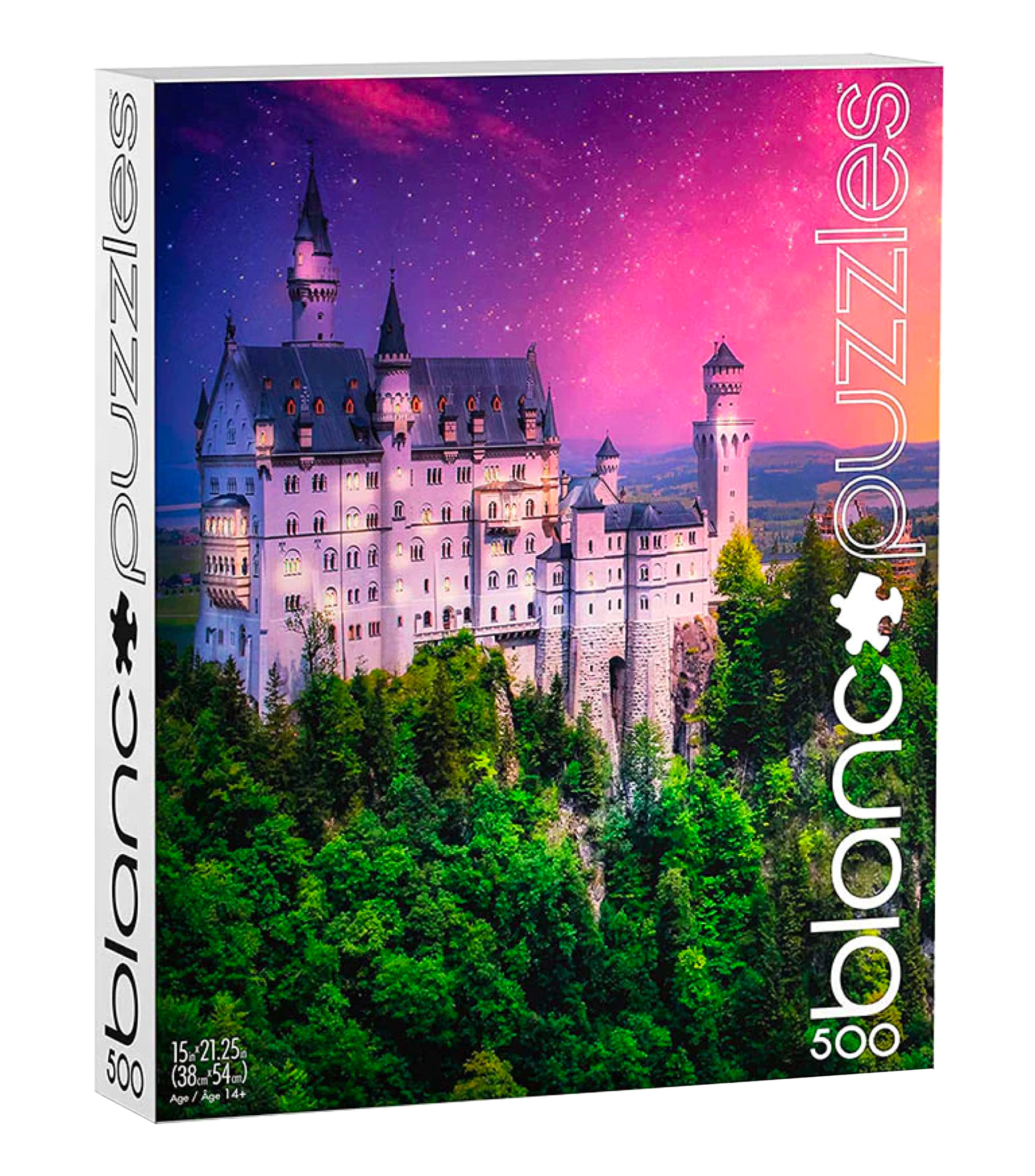 Blanc Puzzles: Rompecabezas Neuschwanstein Al Anochecer, 500 piezas ...