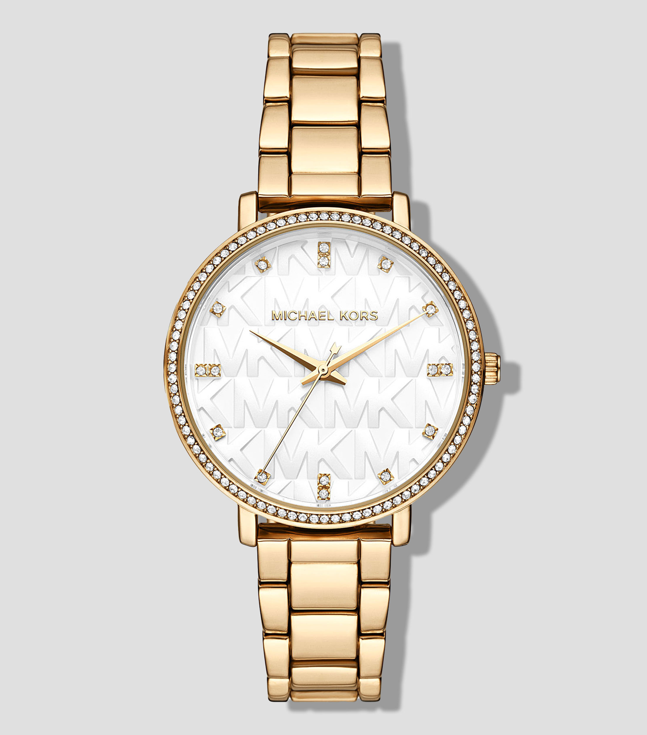 Michael Kors Reloj para mujer Pyper de vestir Monogram Blanco - El ...