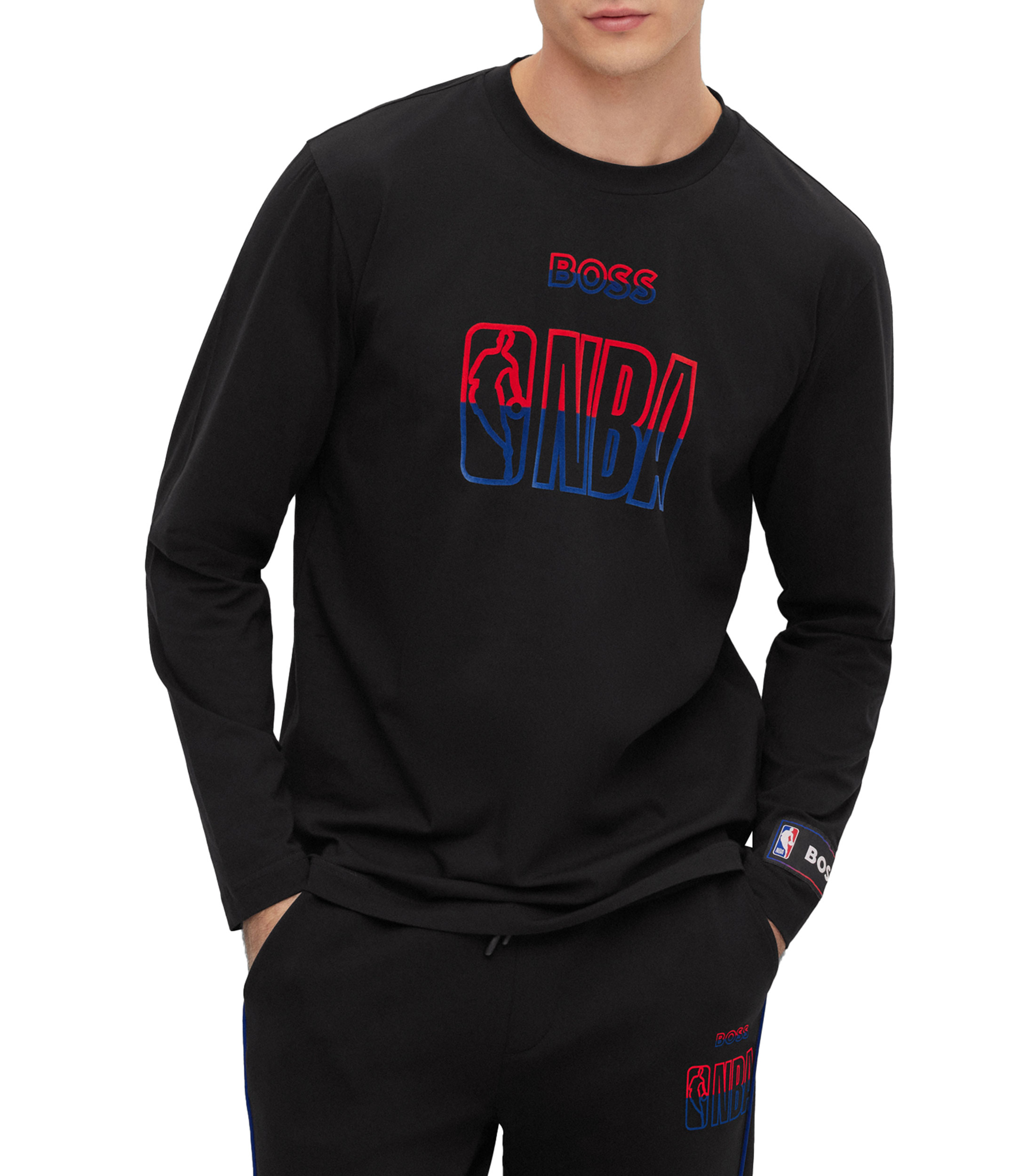 Boss Playera Boss X NBA Regular Fit de algodón elástico con detalle de ...