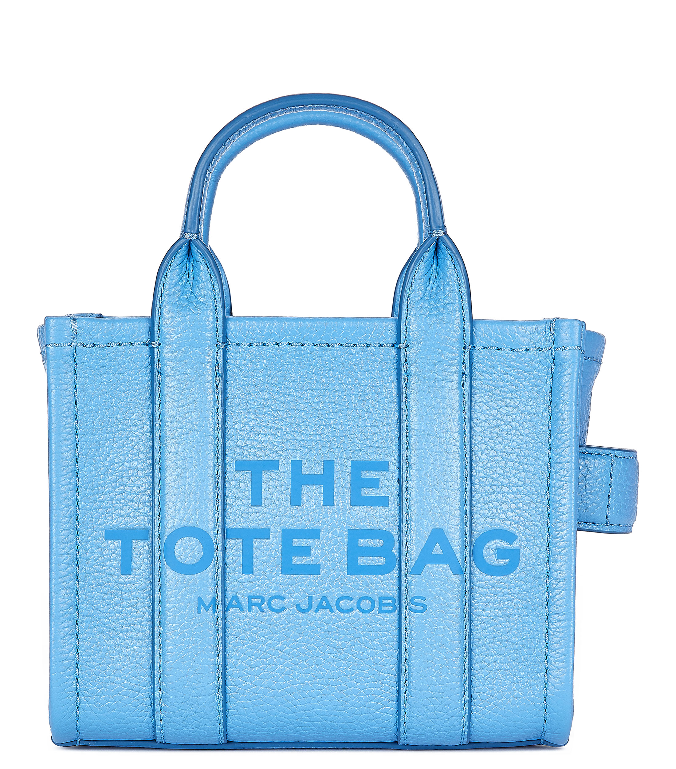 Marc Jacobs: Bolso micro tote azul en piel granulada con logotipo Mujer | El Palacio de Hierro