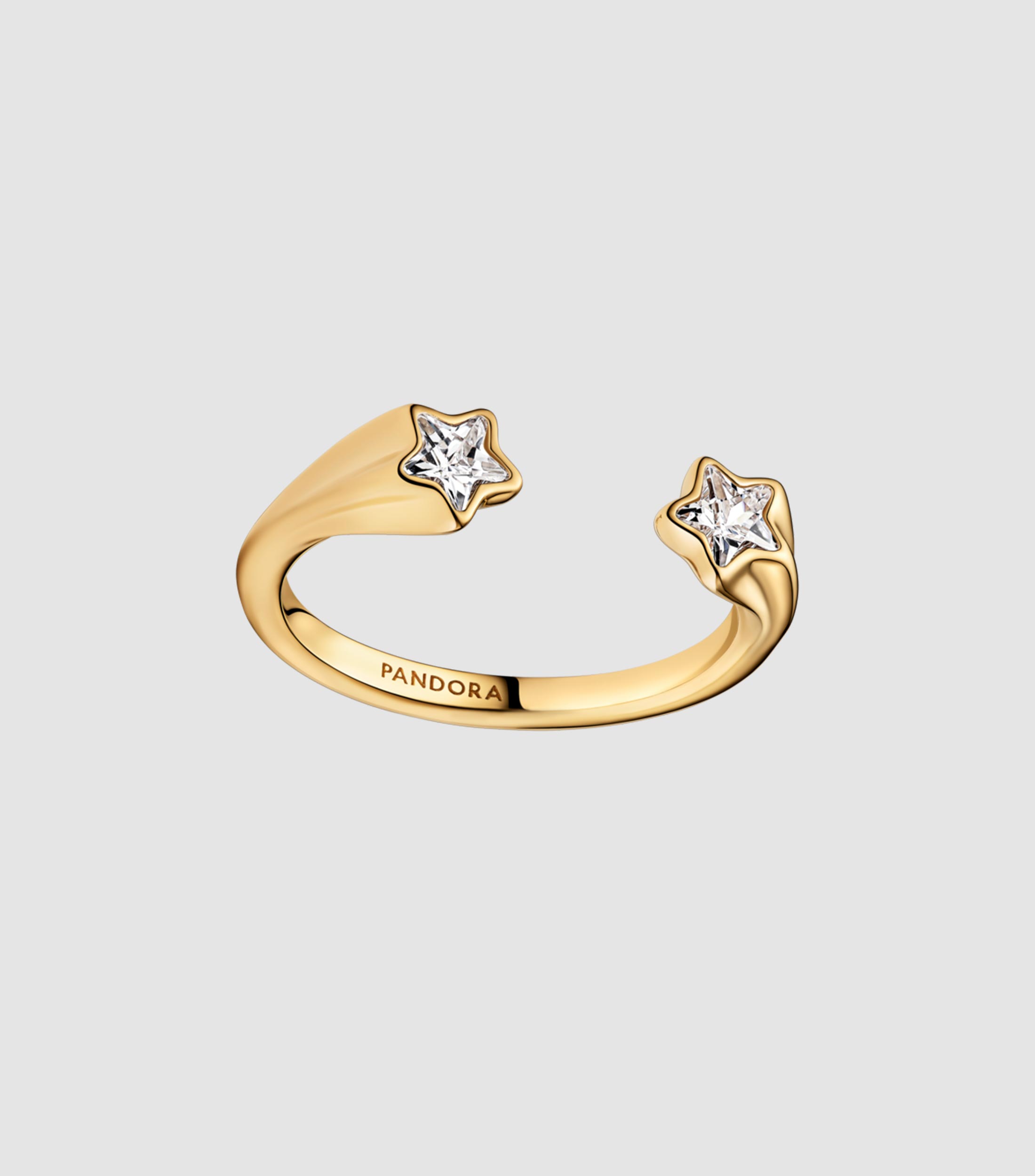 Pandora Anillo abierto en plata con circonias Estrellas Fugaces Pandora ...