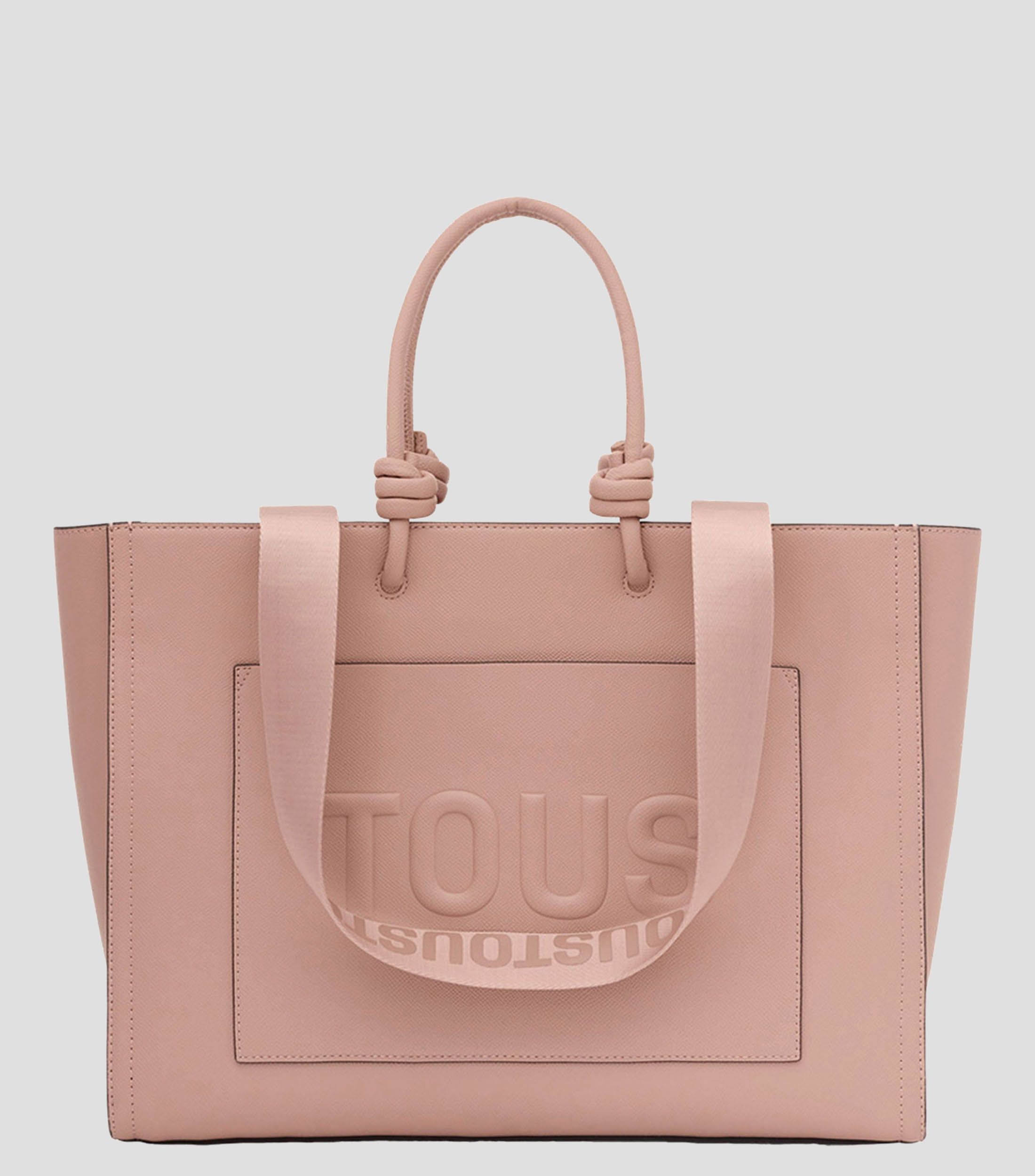Tous: Bolso tote grande Amaya rosa claro La Rue New con logo Mujer | El ...